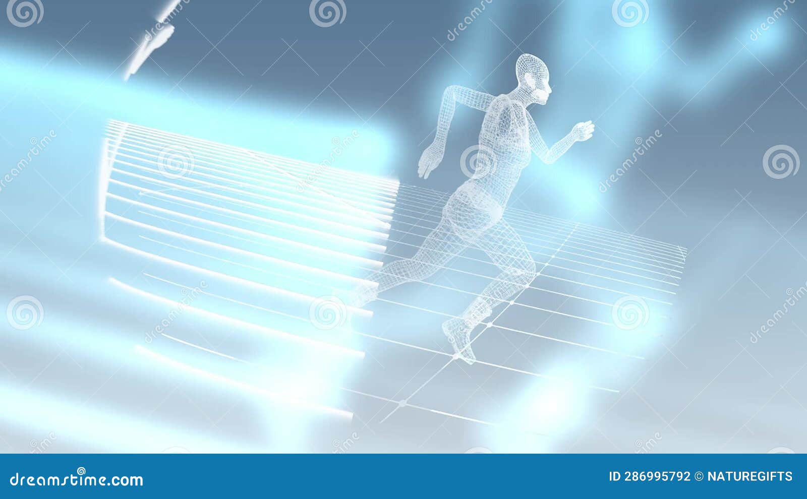 Running Human Figure Digital Stock Footage - Video of health, intro ...