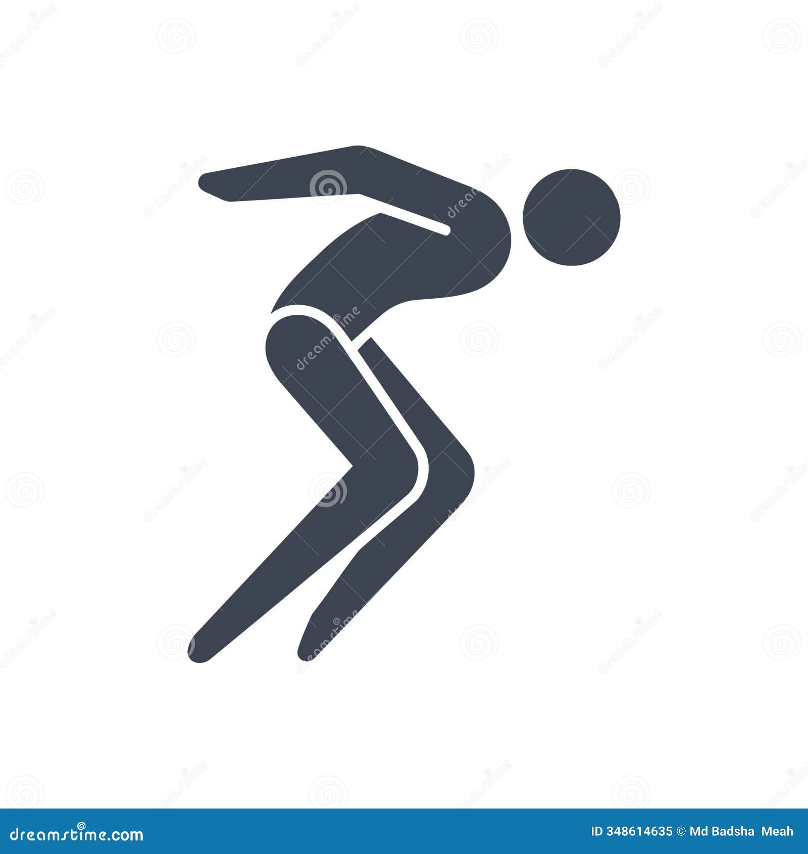 Running Human icon stock illustration. Illustration of graphic - 348614635