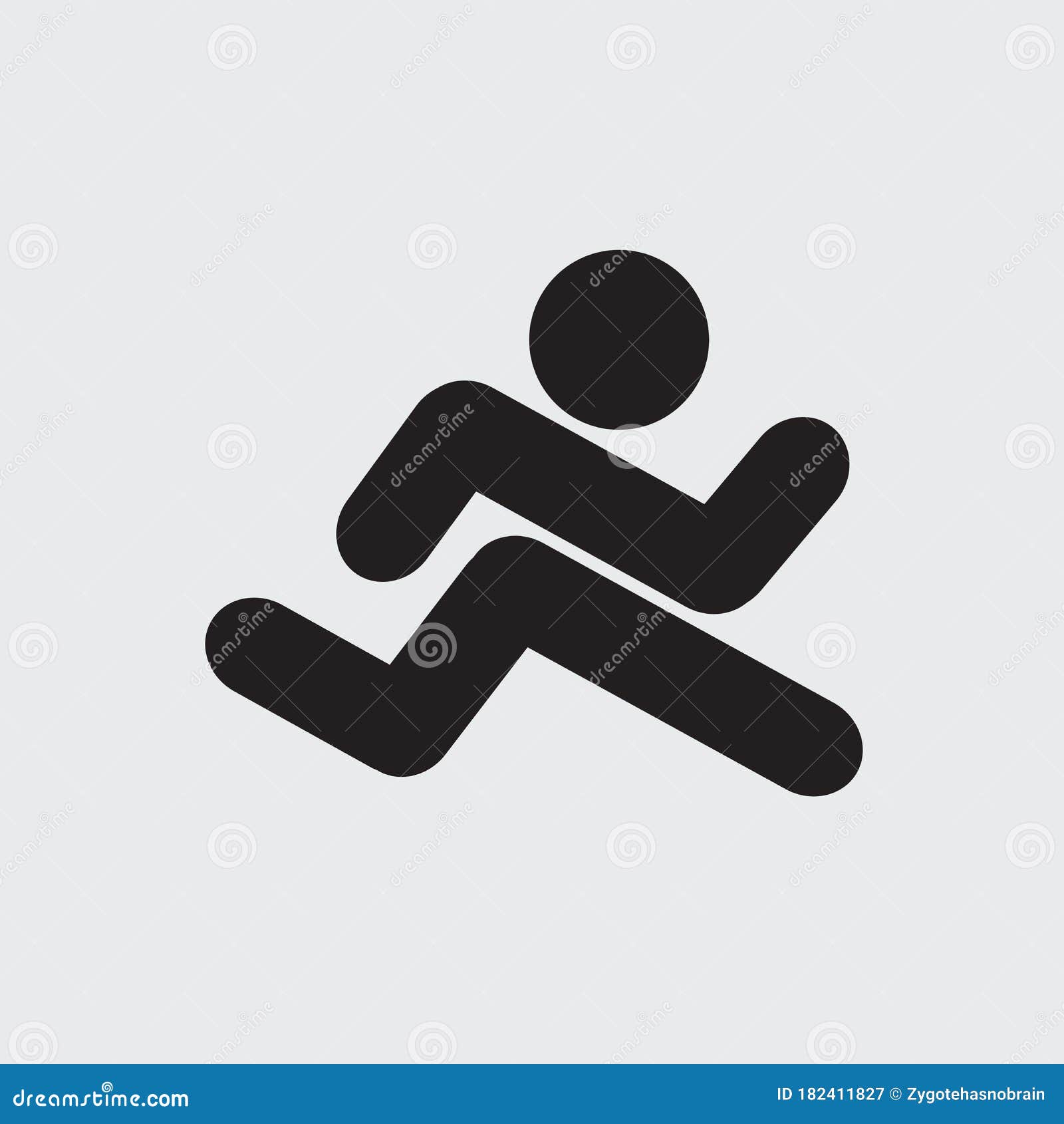 Running Icon Black Symbol Vector Stock Vector - Illustration of fast ...