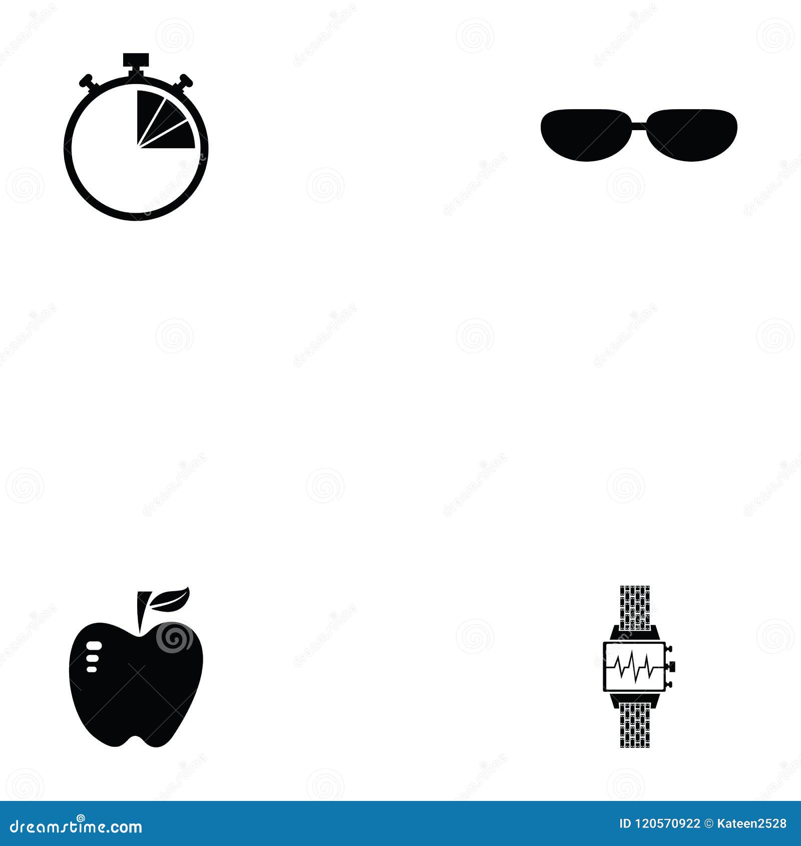 Running icon set stock vector. Illustration of vector - 120570922