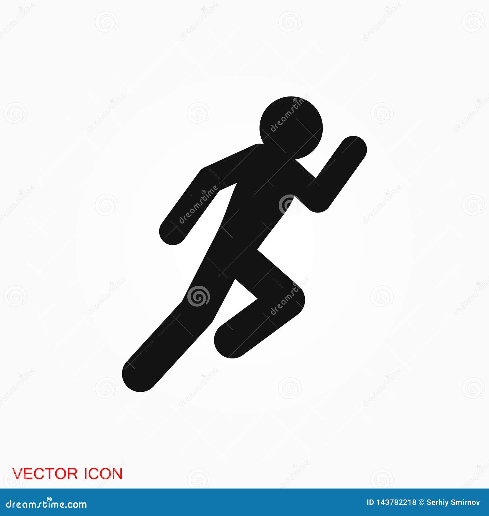Running Icon Vector Sign Symbol for Design Stock Illustration ...