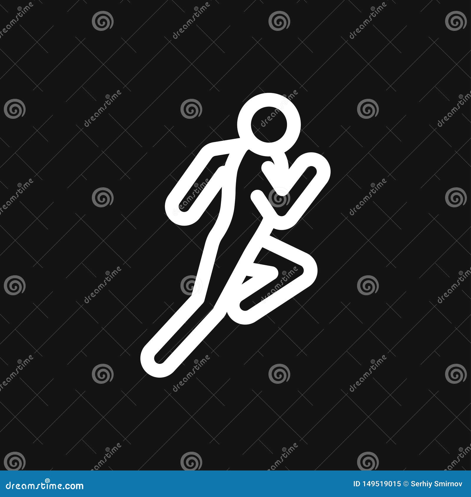 Running Icon Vector Sign Symbol for Design Stock Illustration ...