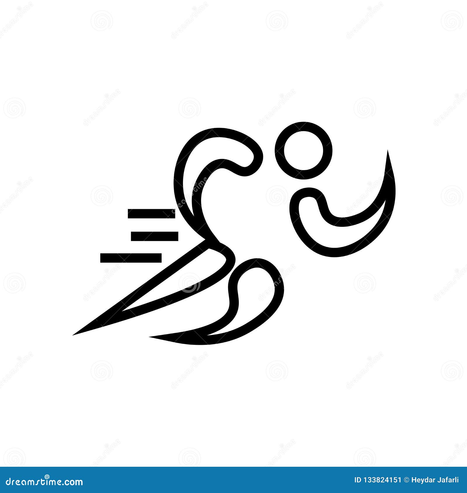 Running Icon Vector Sign and Symbol Isolated on White Background ...