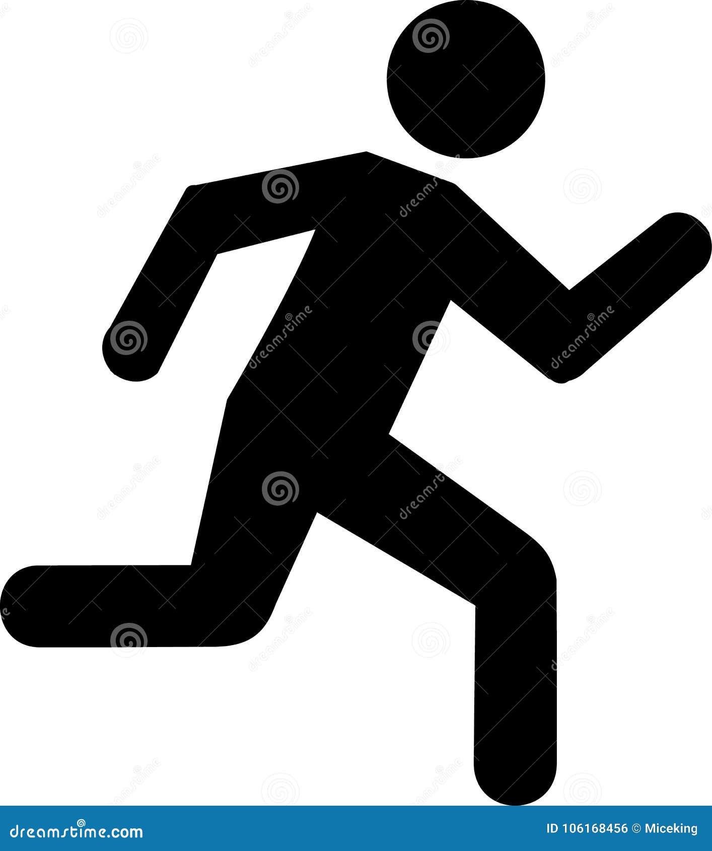 Running Man Icon Vector Line Art Silhouette Or Runner Active Fast ...