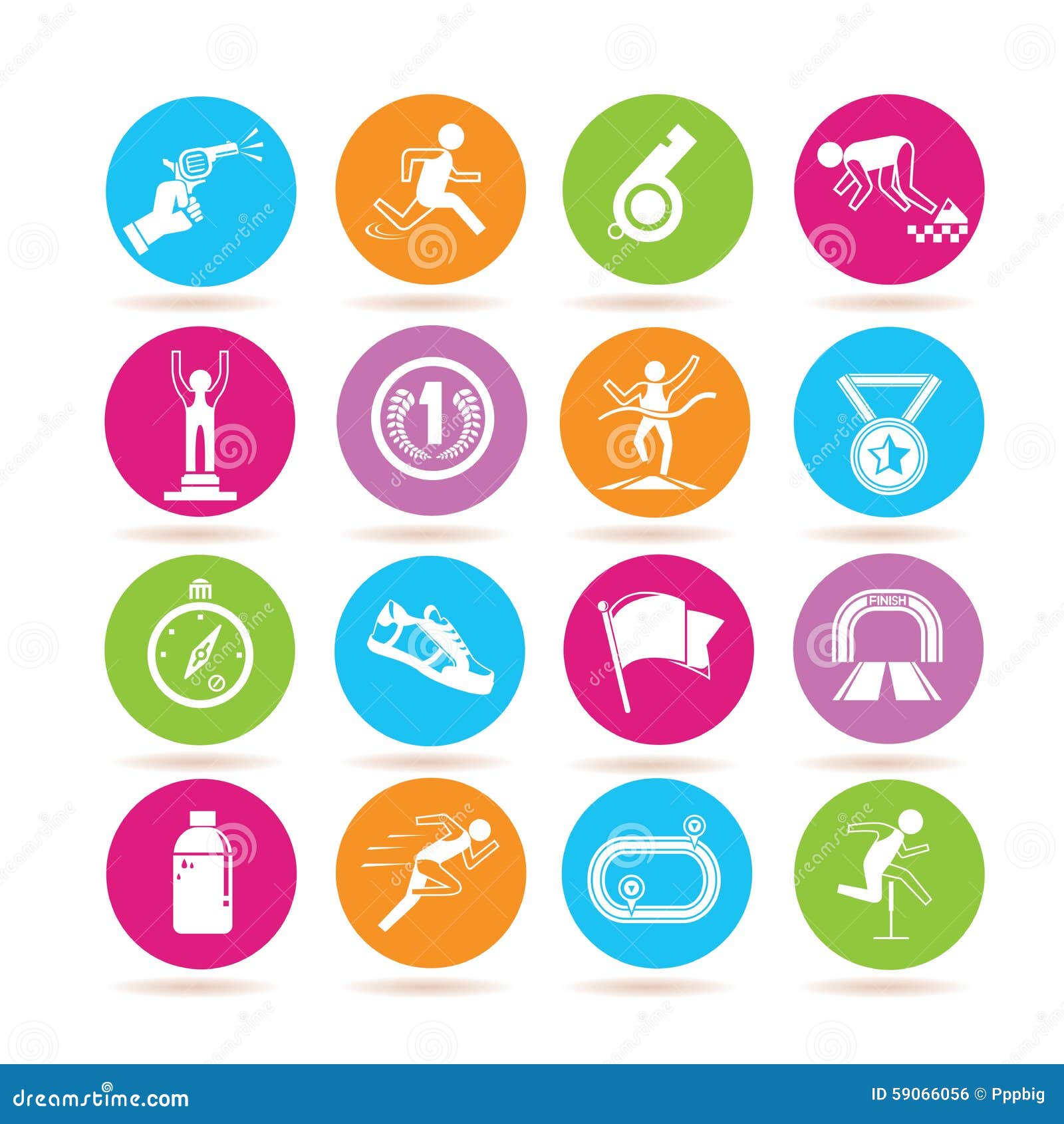 Running icons stock illustration. Illustration of people - 59066056