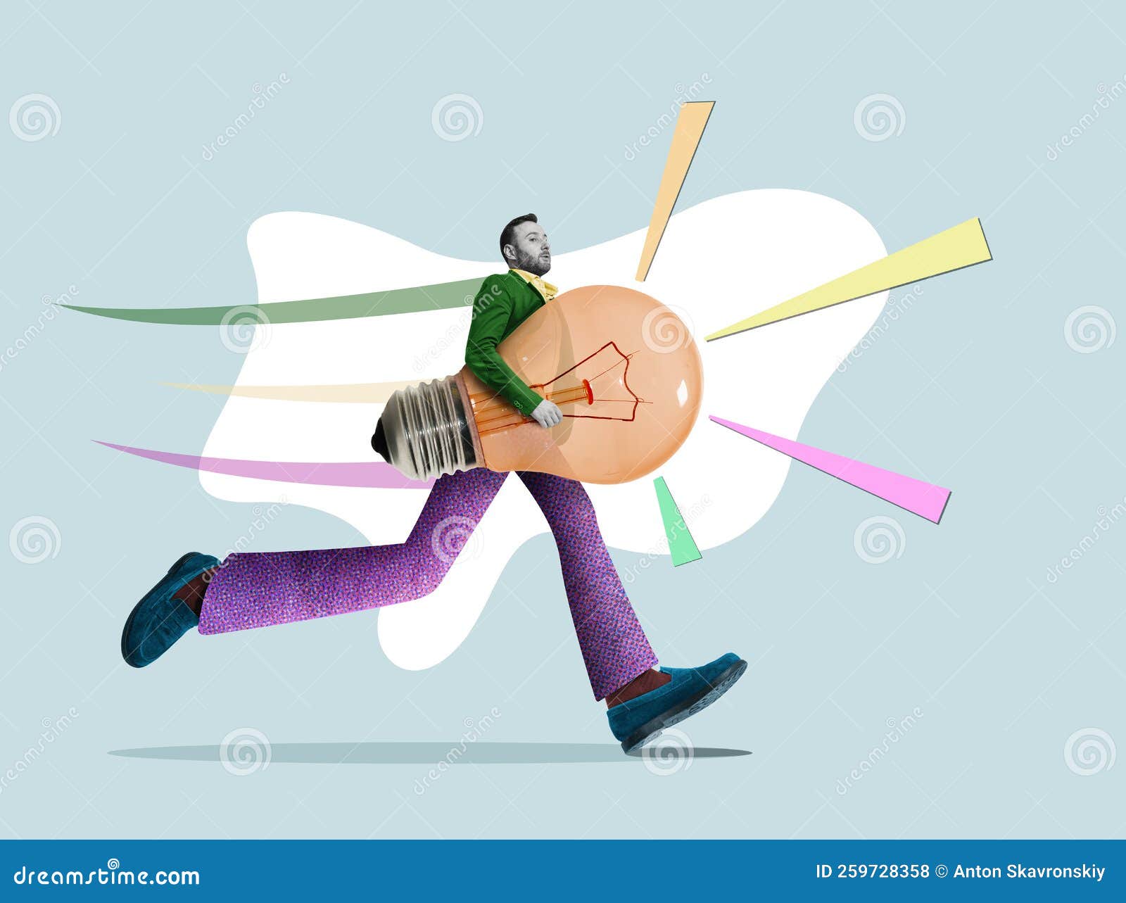 Concept of New Creative Ideas. Stock Photo - Image of delivery, light ...