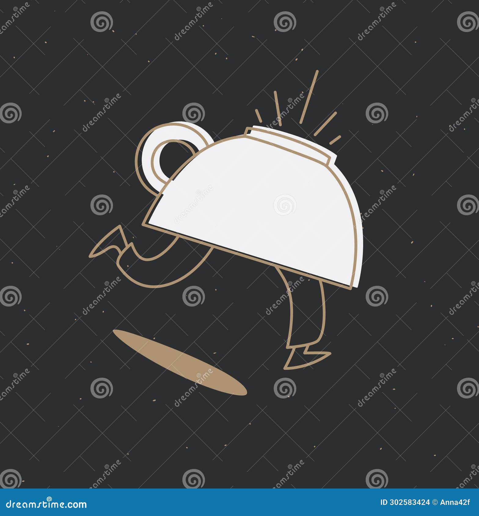 Inverted Cup Of Coffee Vector Illustration | CartoonDealer.com #32067794