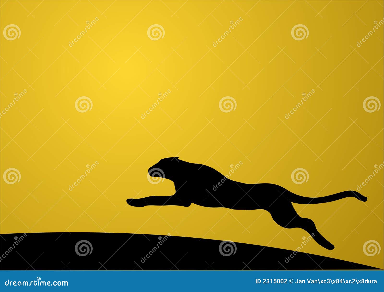 Running jaguar stock vector. Illustration of south, predator - 2315002