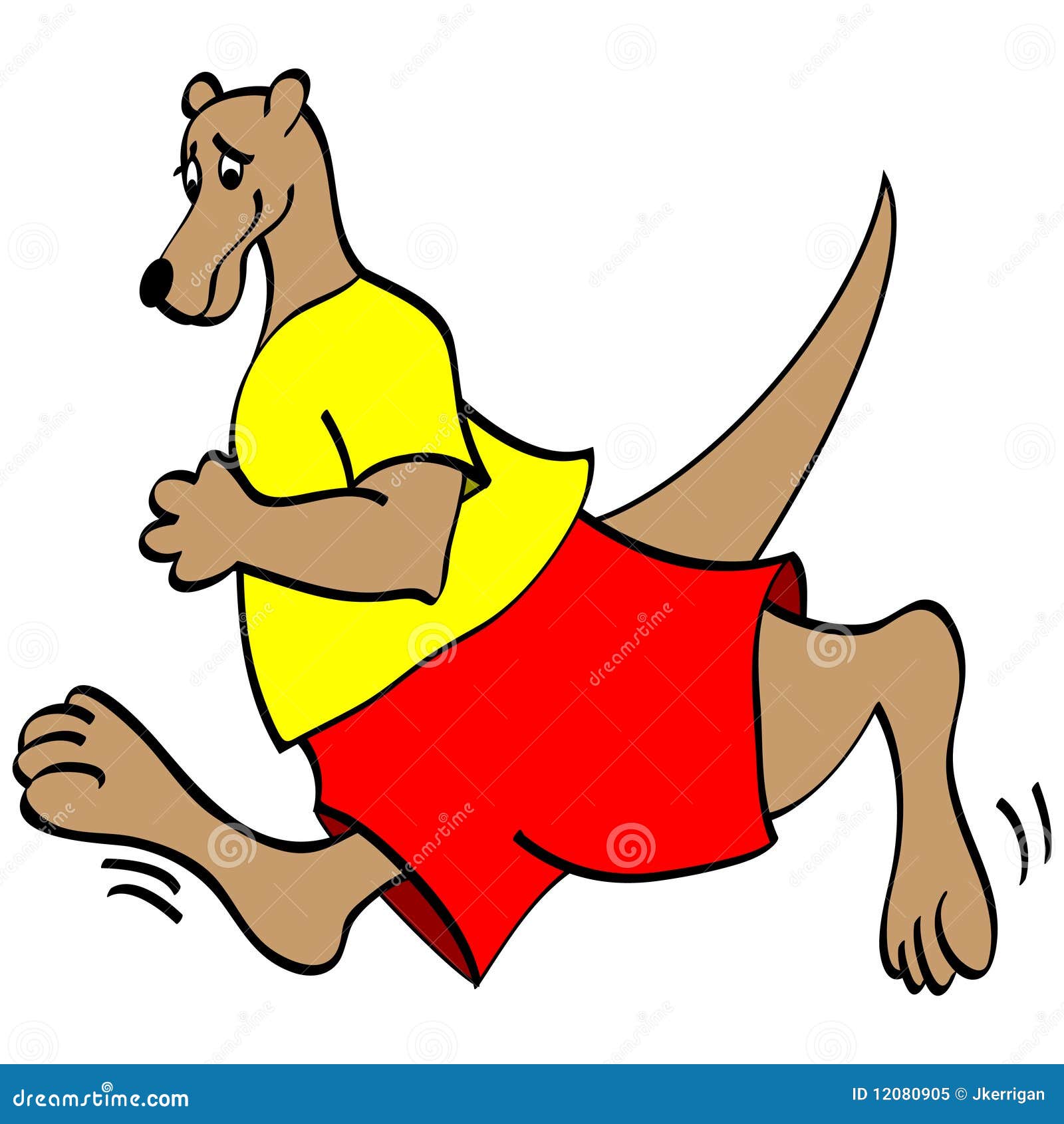Running Kangaroo stock vector. Illustration of drawing - 12080905