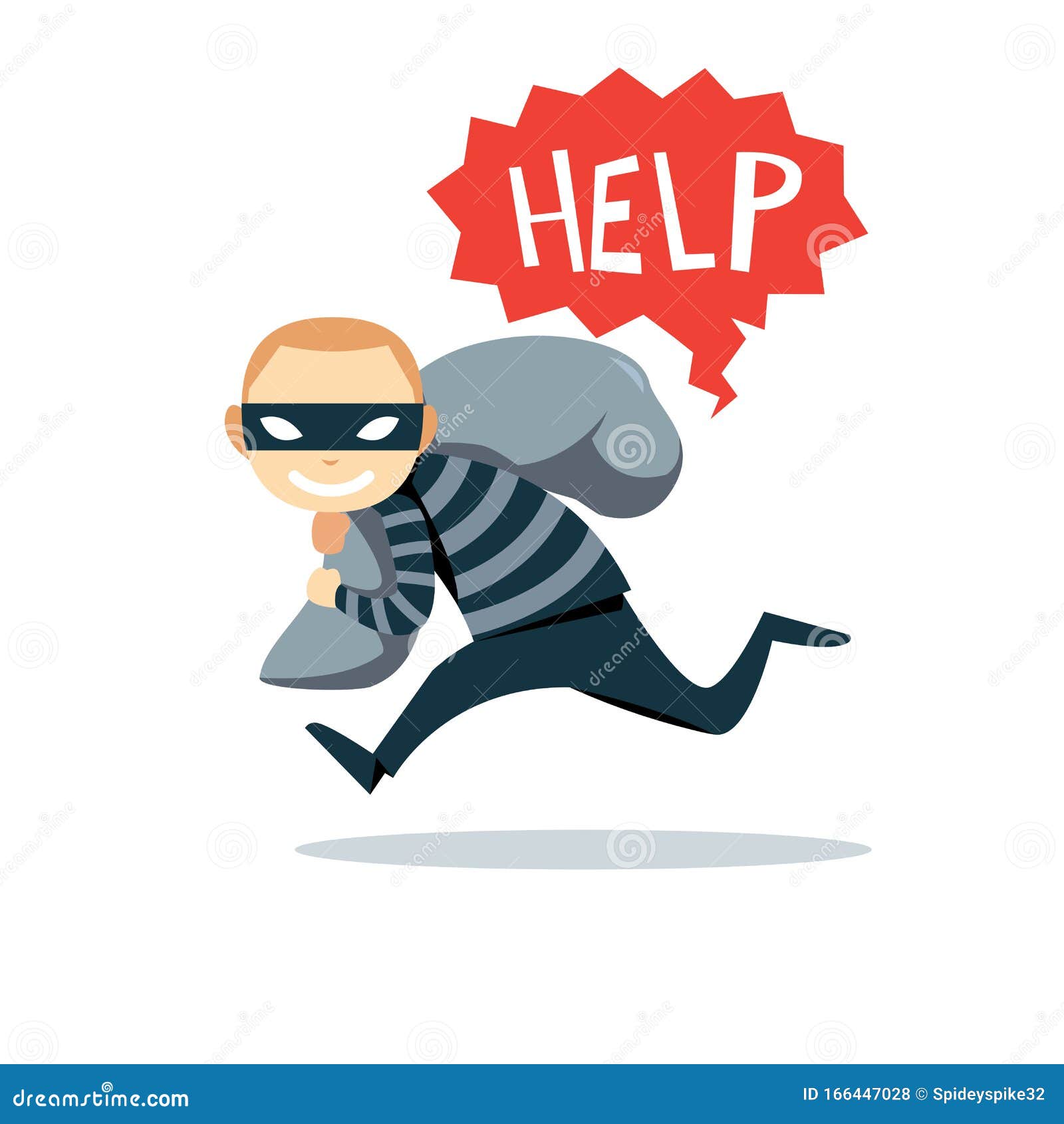 The Running Kidnapper with a Person Inside the Sack Stock Vector ...
