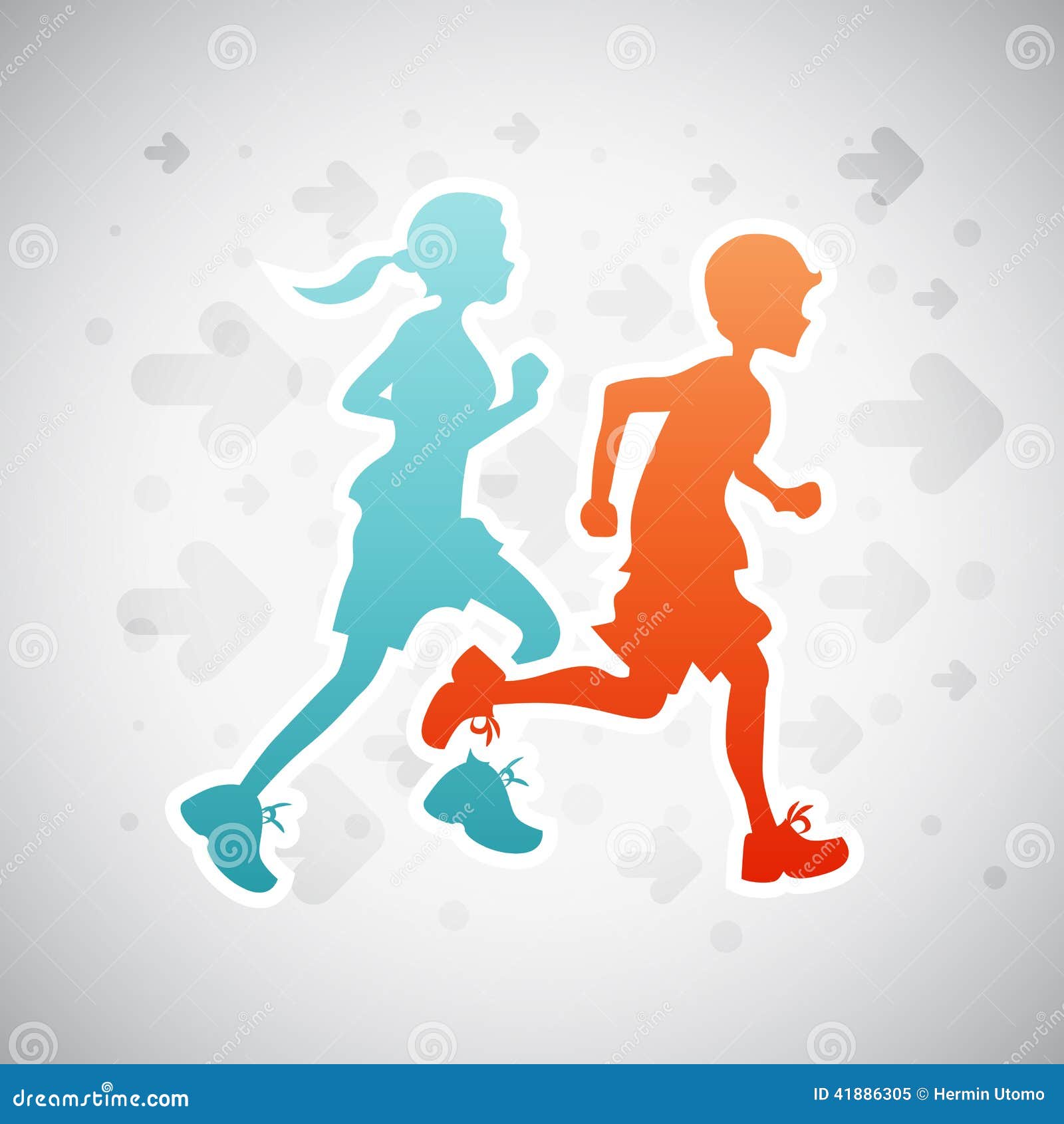Running Kids stock vector. Illustration of sprint, jogging - 41886305