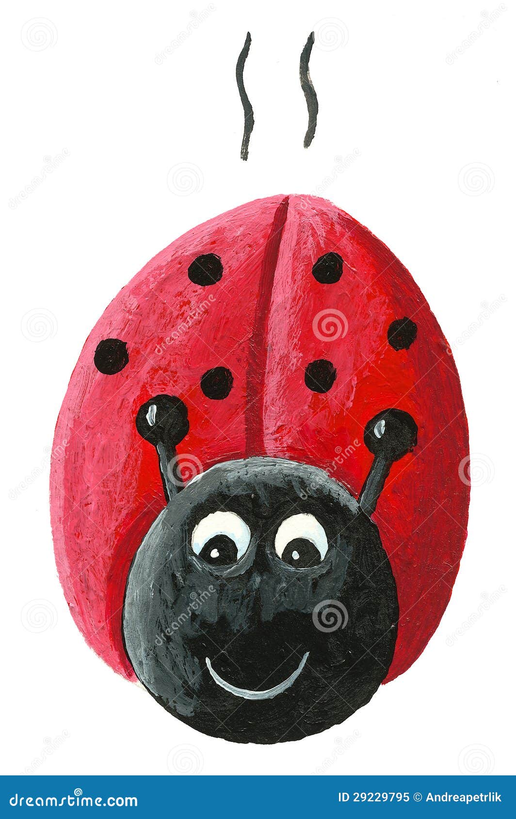 Running Ladybug stock illustration. Illustration of colorful - 29229795