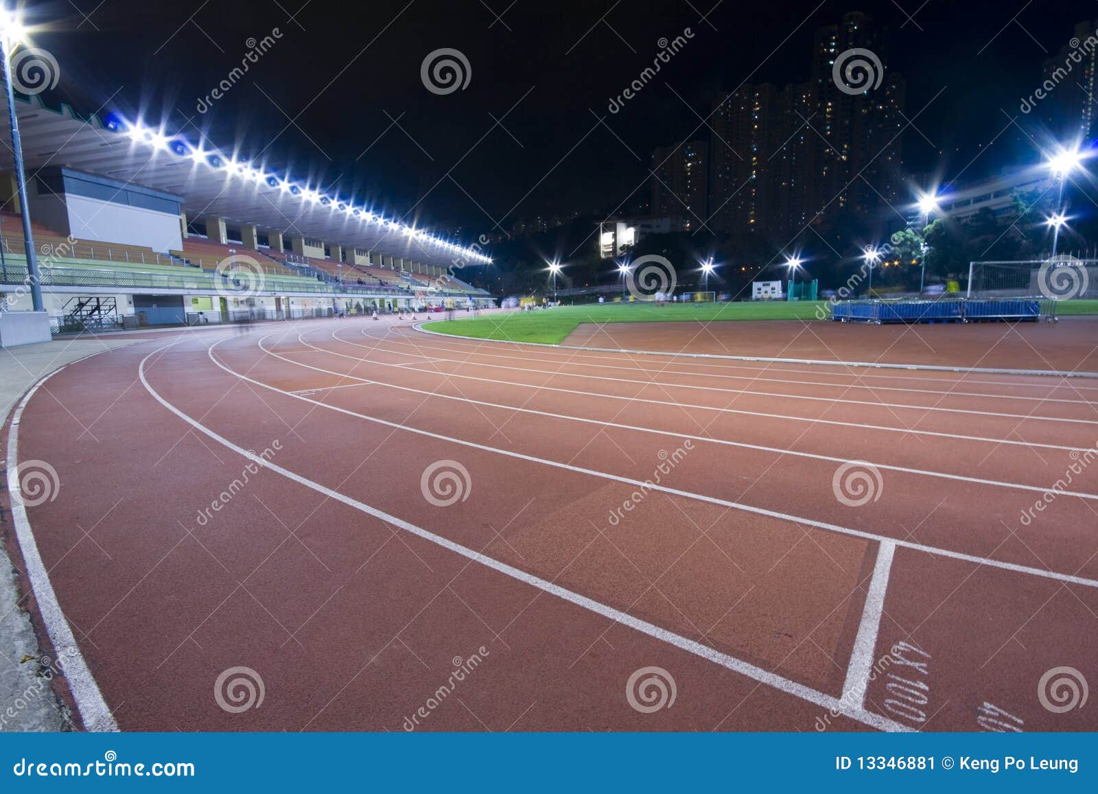 Running lanes on a track stock image. Image of corner - 13346881