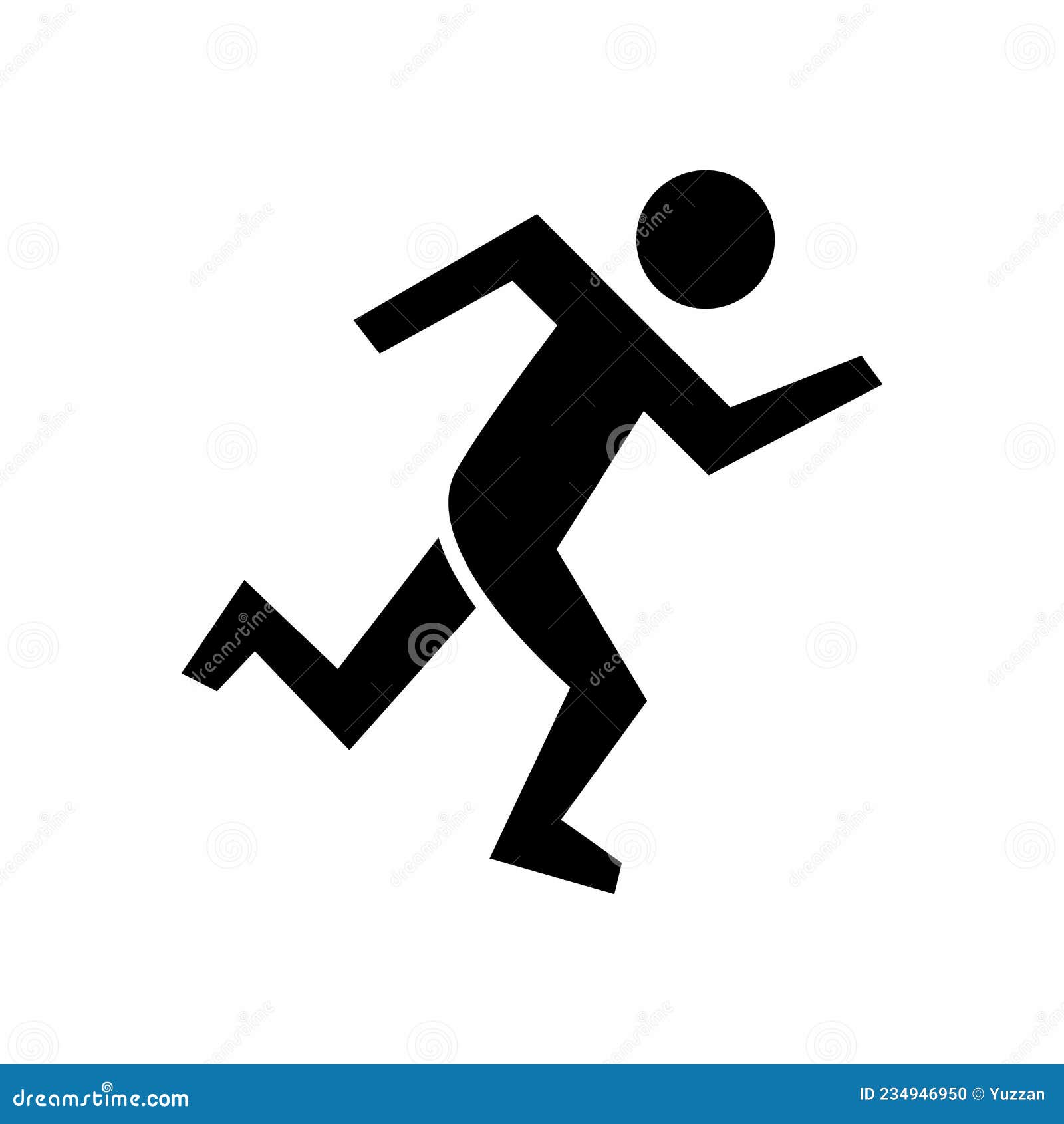 Running, Late Vector Icon Illustration on White Background Stock Vector ...