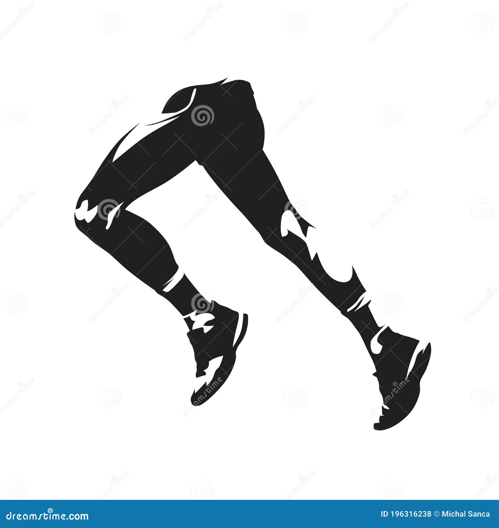 Running Legs, Abstract Isolated Vector Silhouette, Side View Stock ... Running Legs, Abstract Isolated Vector Silhouette, Side View Stock ...