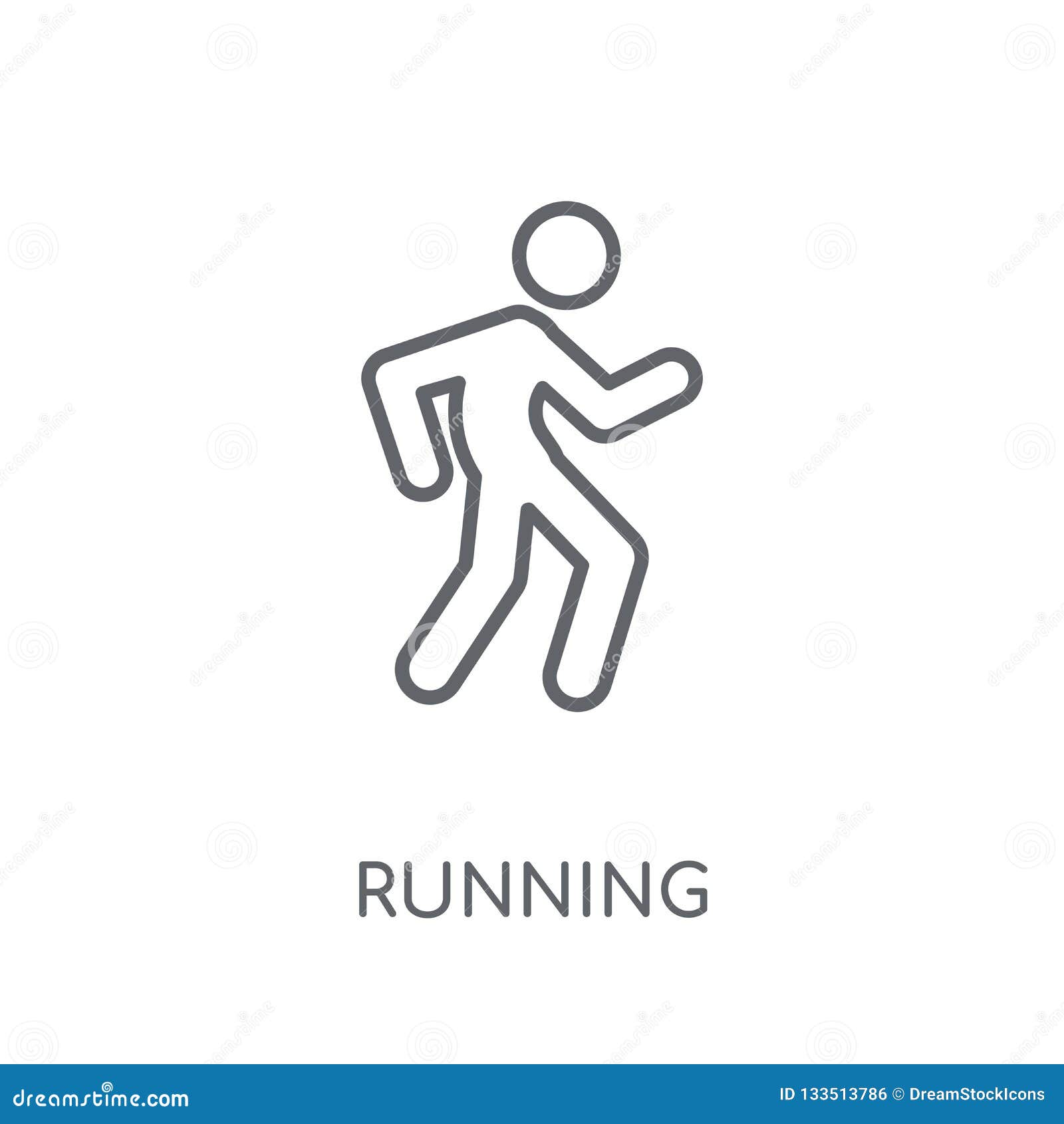 Running Linear Icon. Modern Outline Running Logo Concept on Whit Stock ...