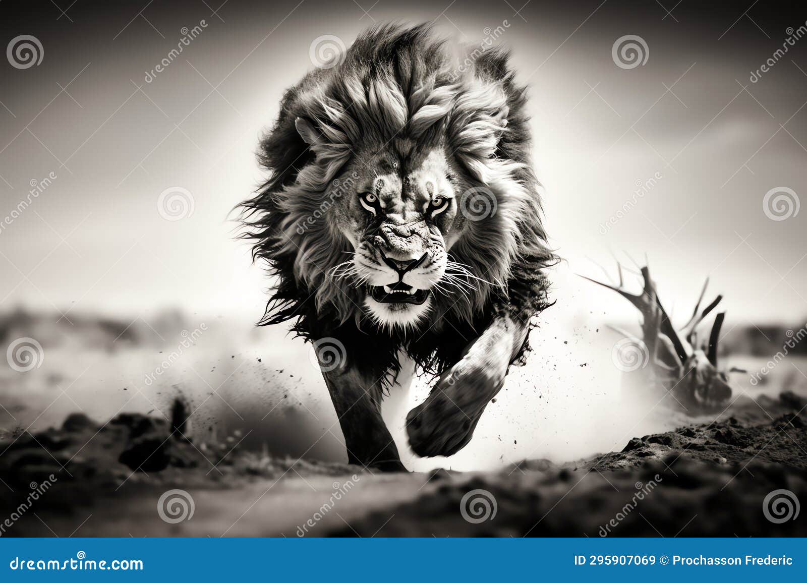 Running Lion Visual Game Vector Illustration | CartoonDealer.com #30278778