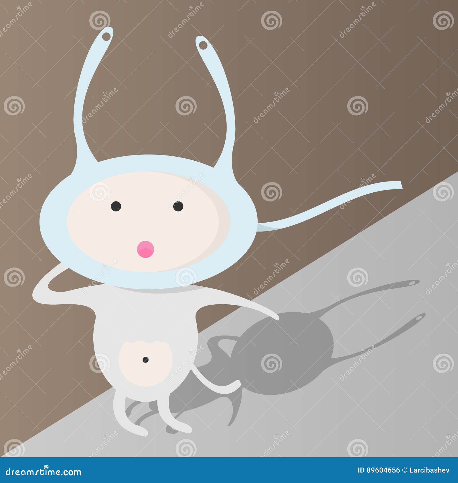 Running little alien stock vector. Illustration of mutant - 89604656