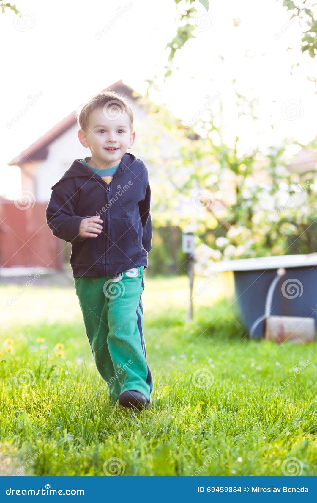 Running little boy stock photo. Image of nature, active - 69459884