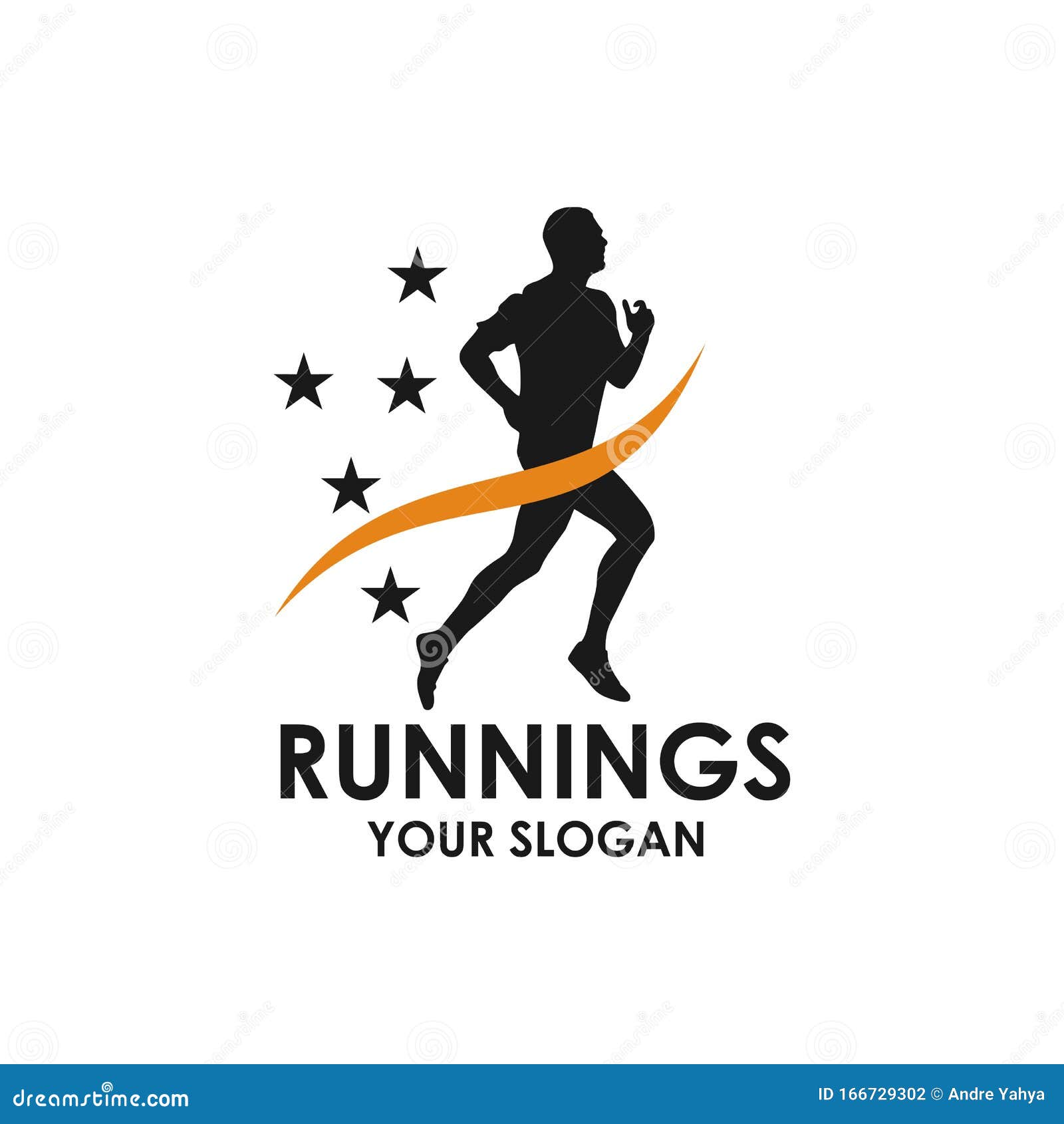 Running logo template stock illustration. Illustration of people ...