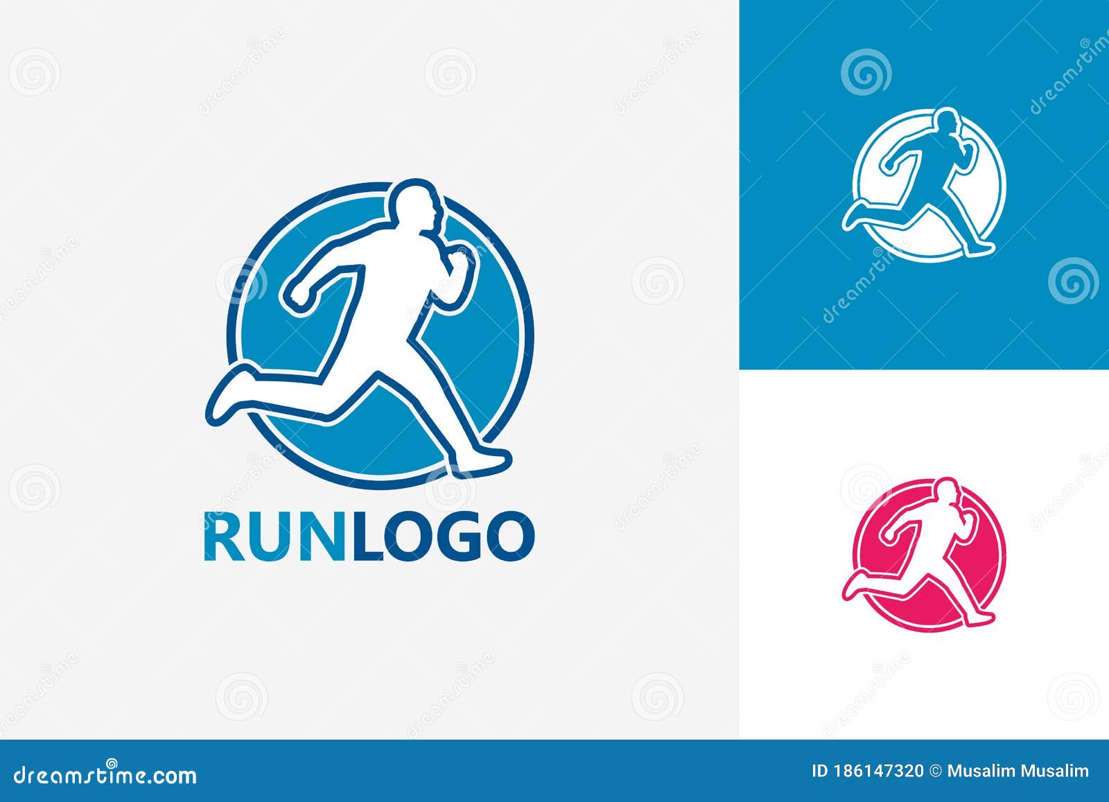 Running Logo Template Design Vector, Emblem, Design Concept, Creative ...