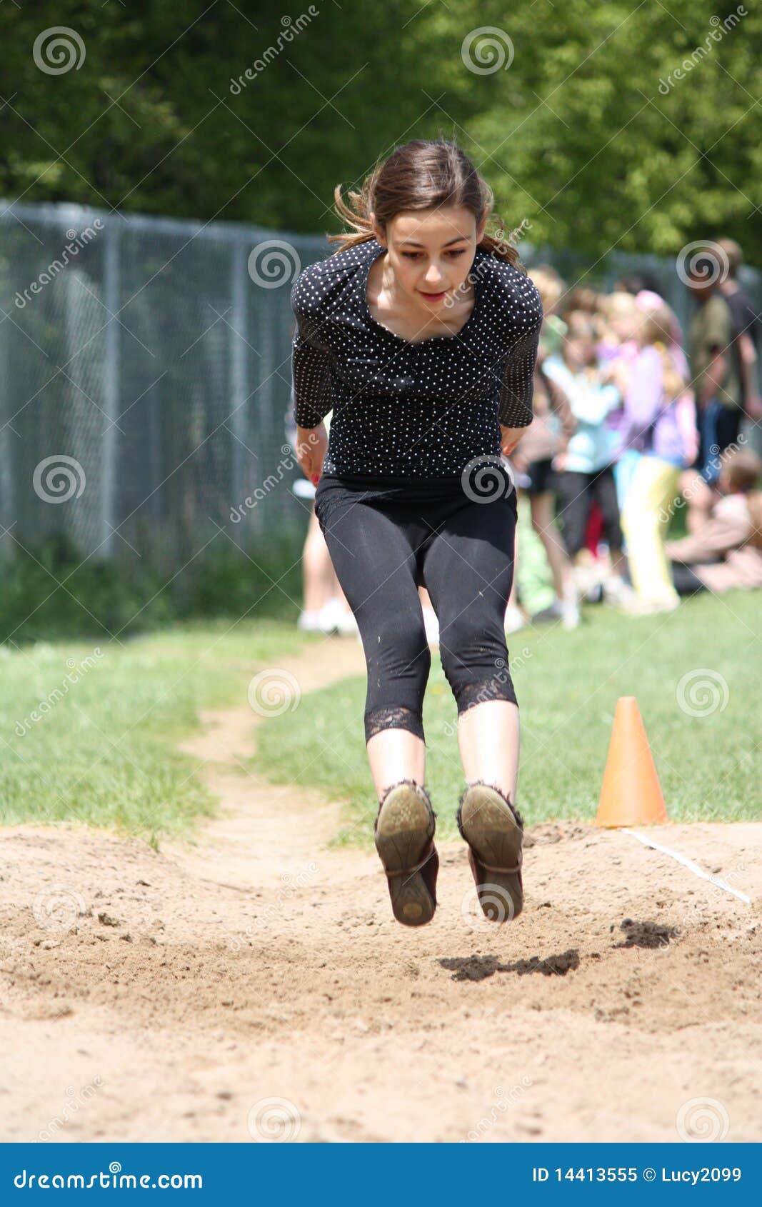 Running long jump stock image. Image of beautiful, black - 14413555