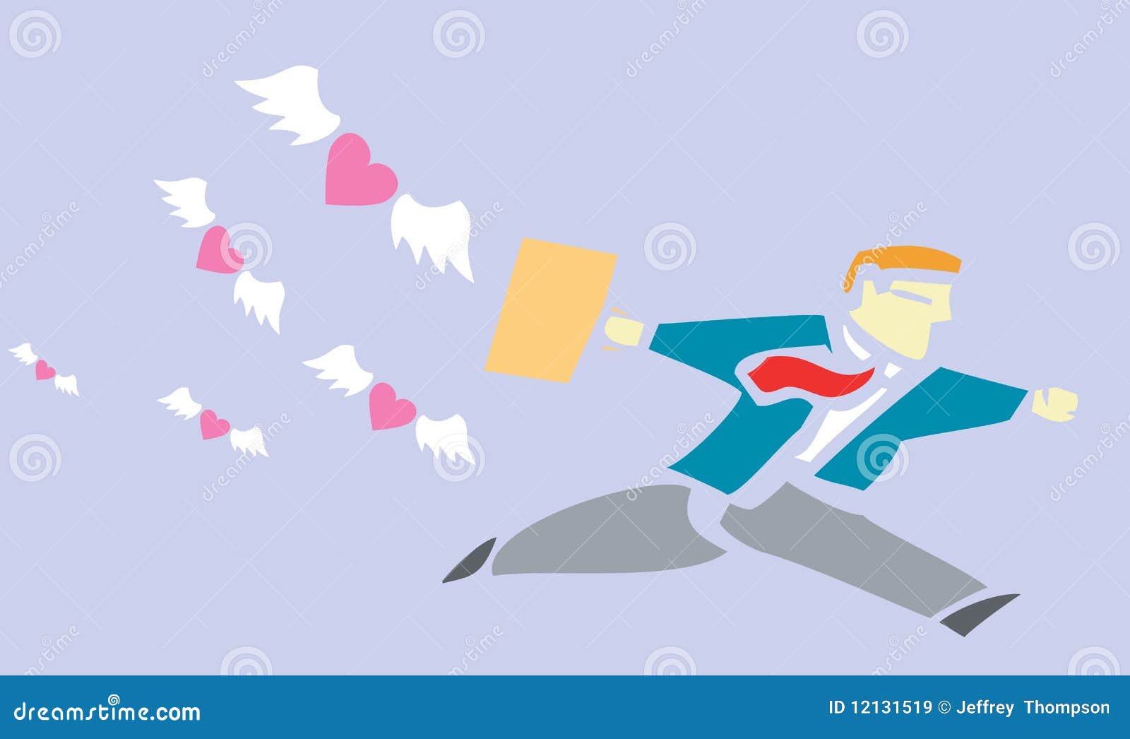 Running from love stock vector. Illustration of dating - 12131519