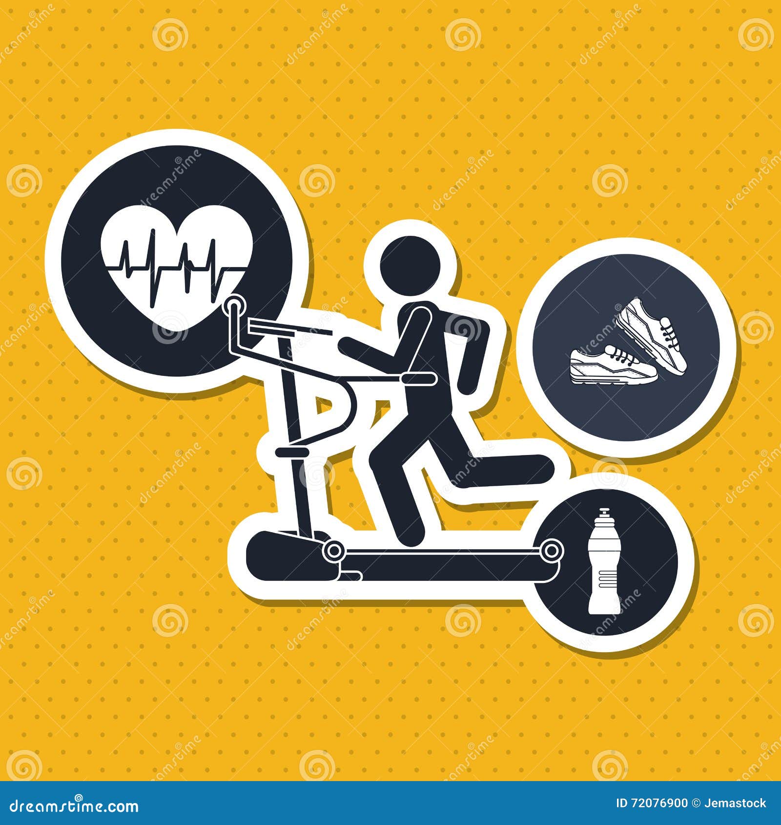 Running Machine Icon Design , Vector Illustration Stock Vector ...