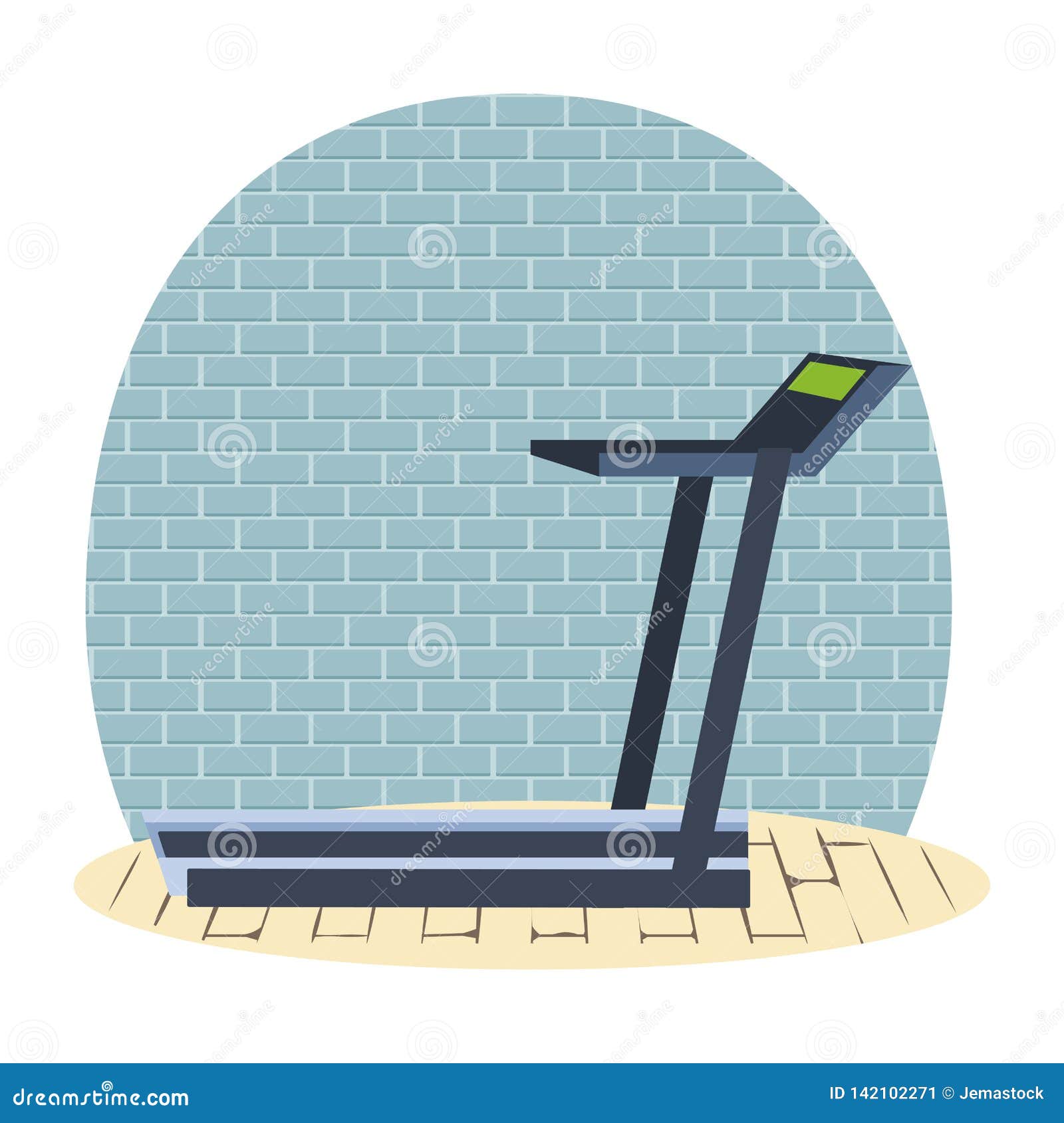 Running machine icon stock vector. Illustration of fitness - 142102271