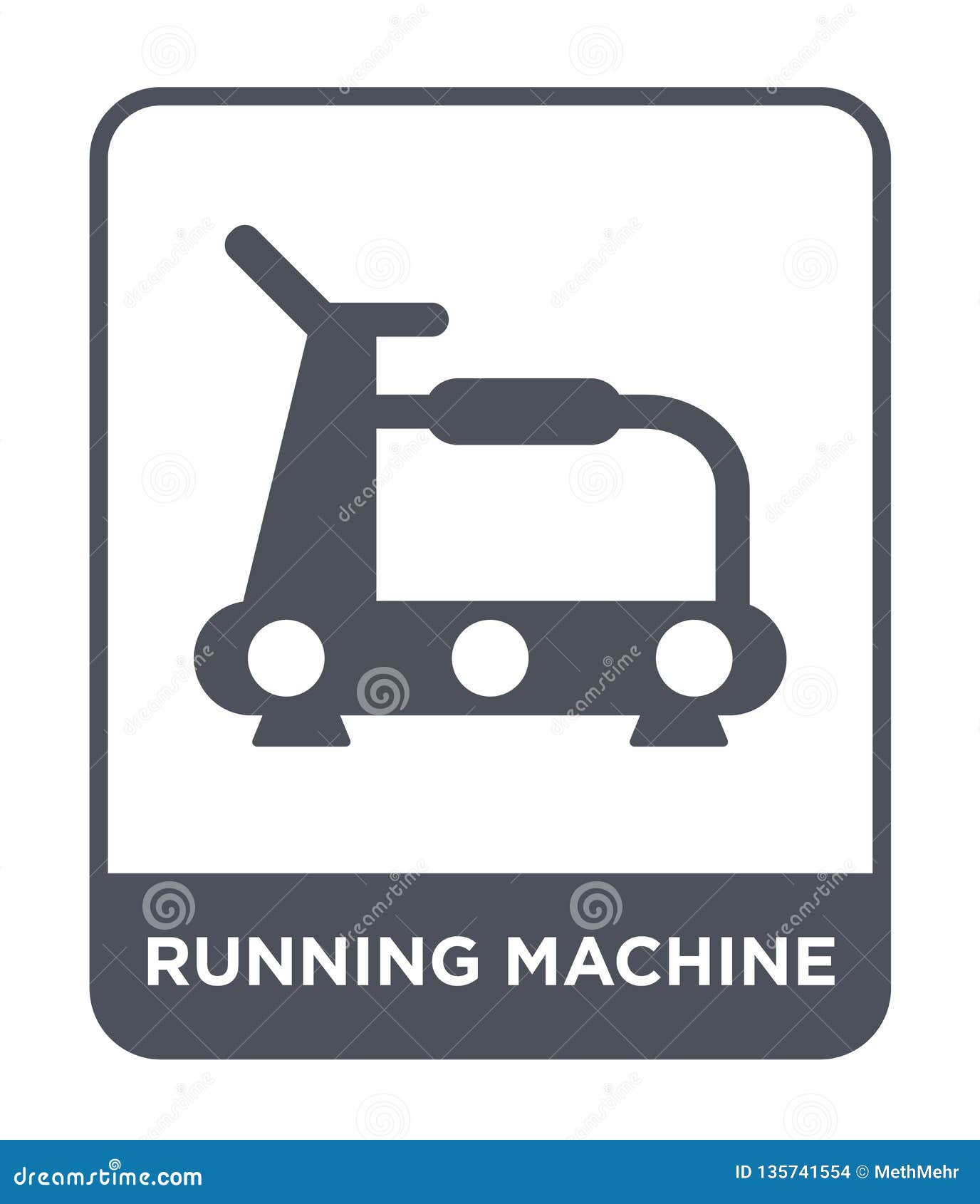 Running Machine Icon in Trendy Design Style. Running Machine Icon ...