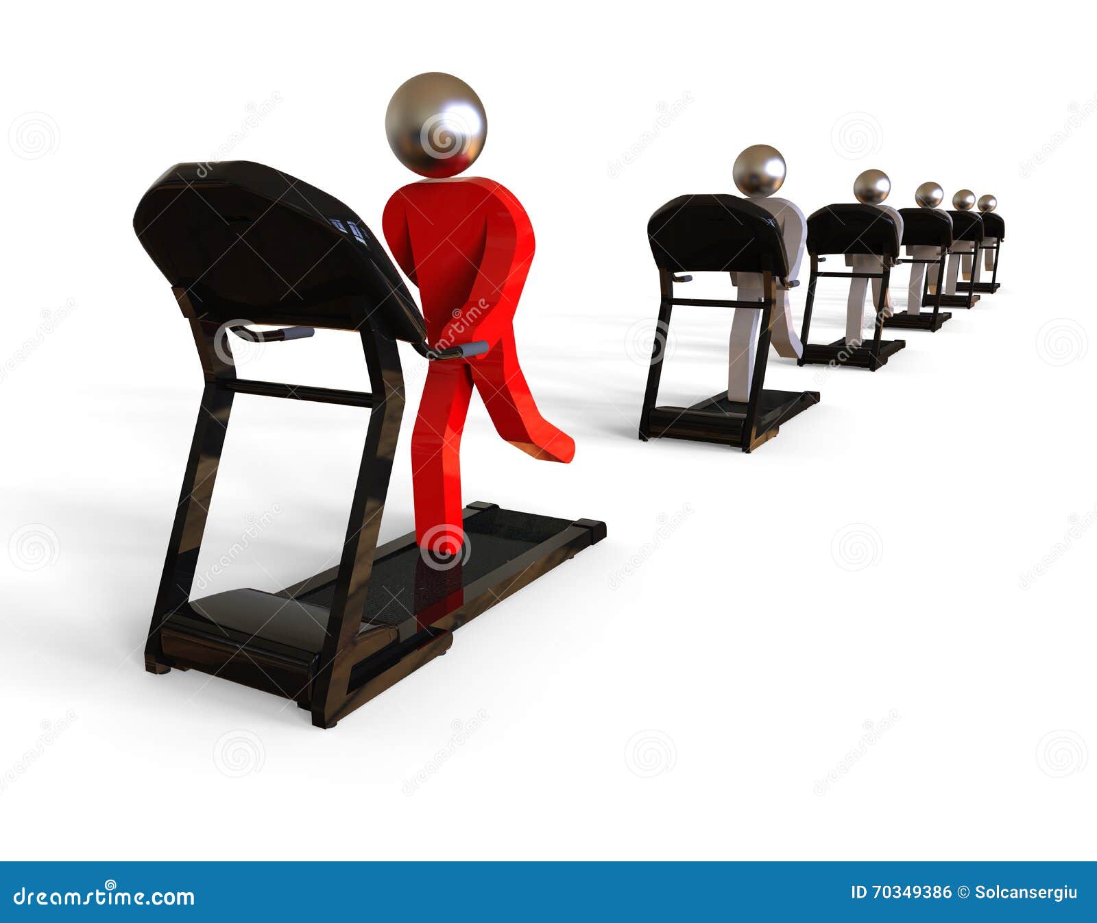 Running Machine Leader Concept Stock Illustration - Illustration of ...
