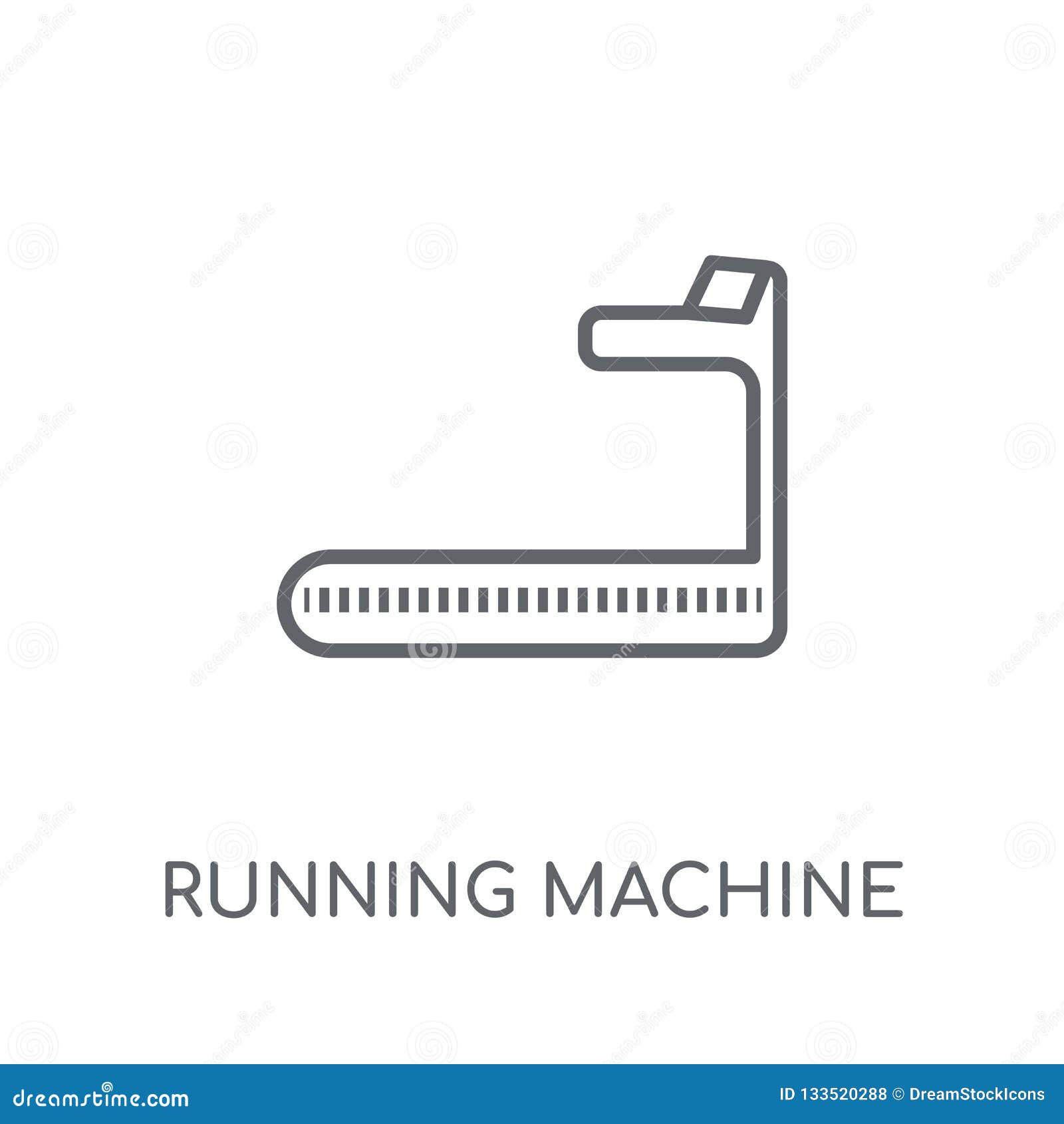 Running Machine Linear Icon. Modern Outline Running Machine Logo Stock ...