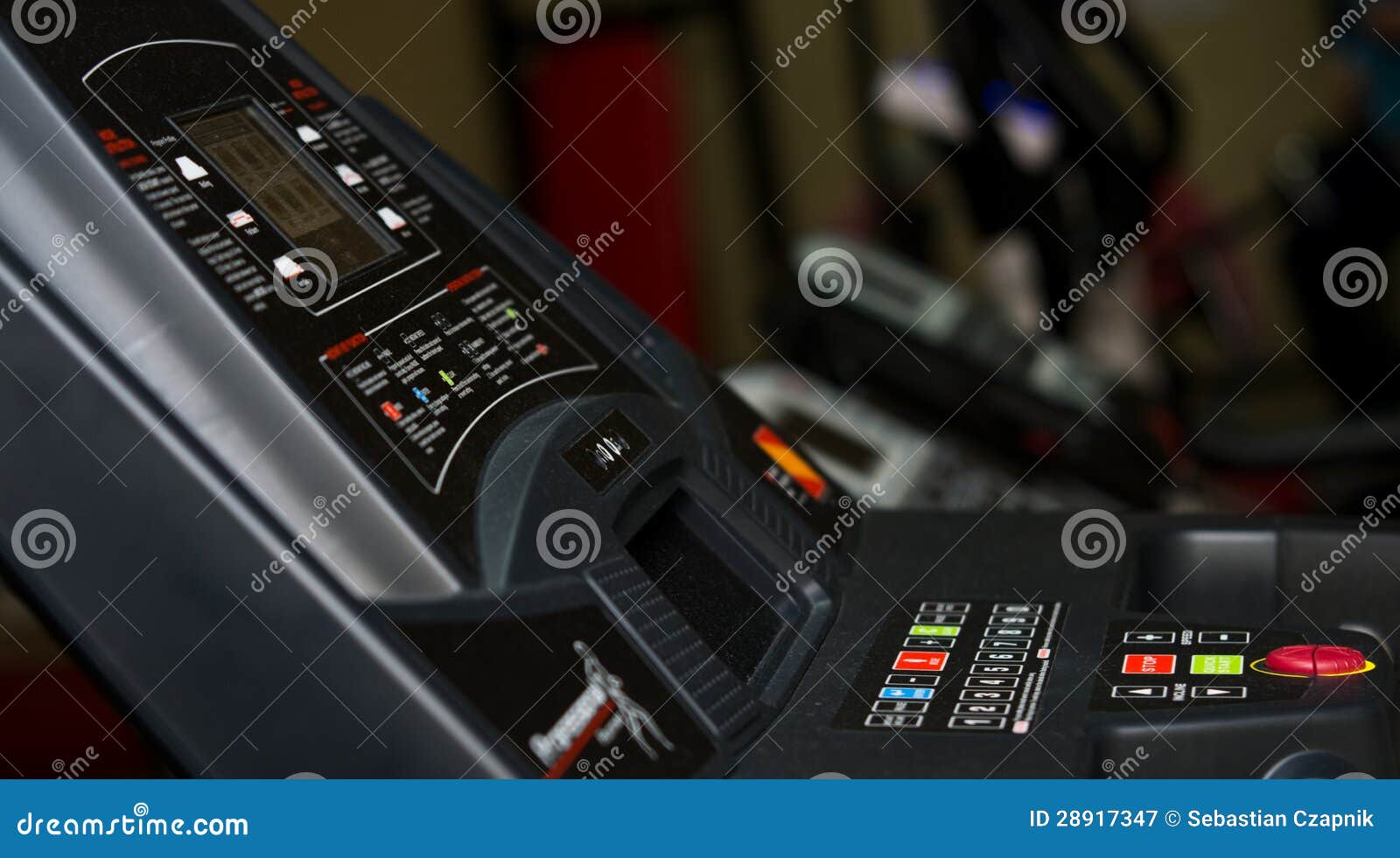 Running machine panel stock image. Image of settings - 28917347