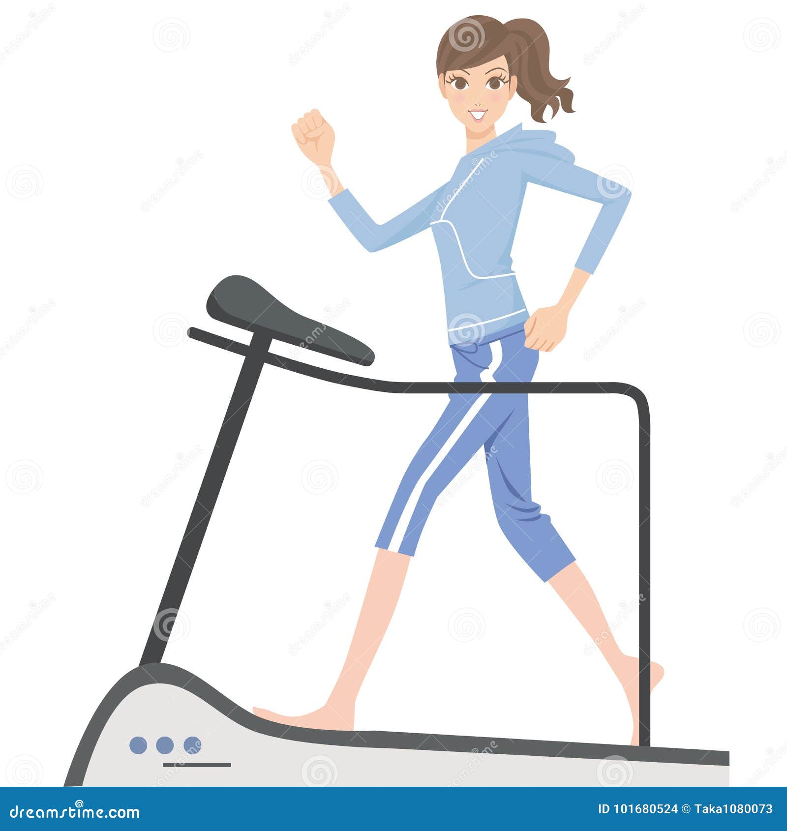 The Running Machine Cartoon. The Concept Of Sport And Healthy Lifestyle ...