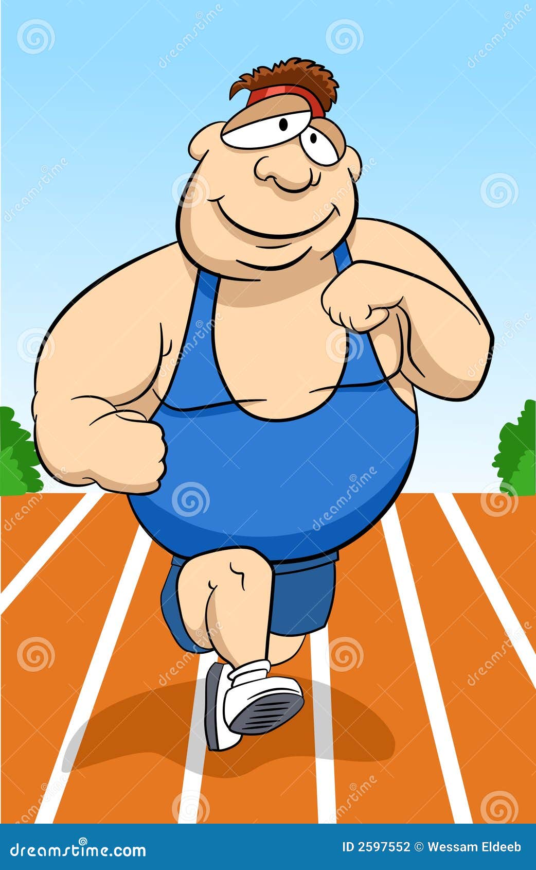 Fat Person Running Cartoon