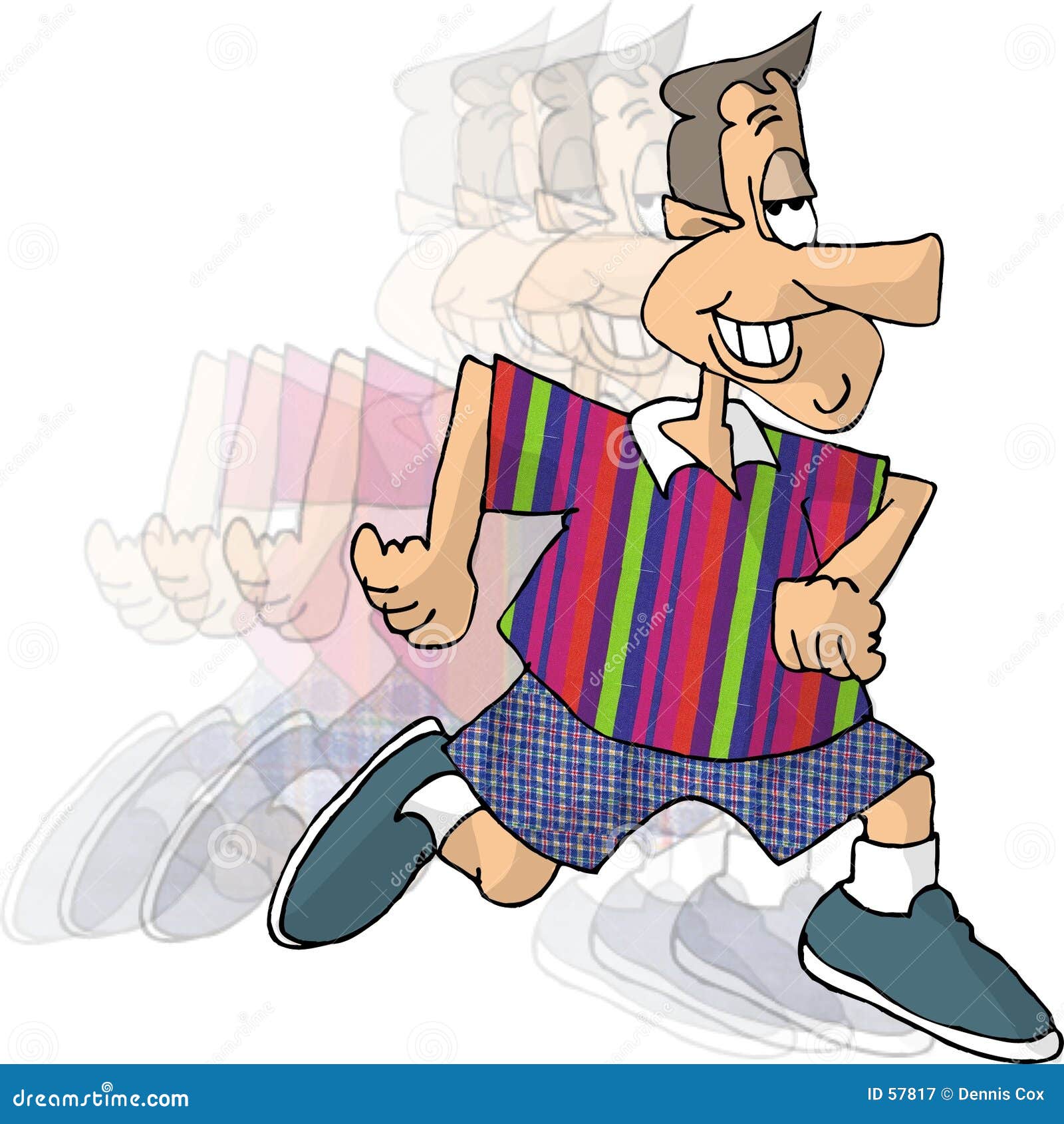 Running man stock illustration. Illustration of funny, jogging - 57817