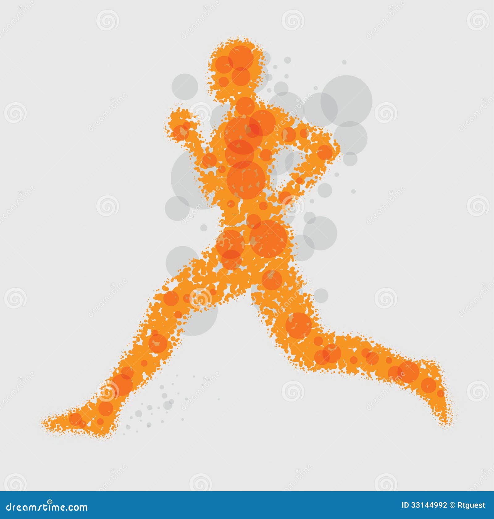 Running Man - Abstract Vector Illustration Stock Vector - Illustration ...