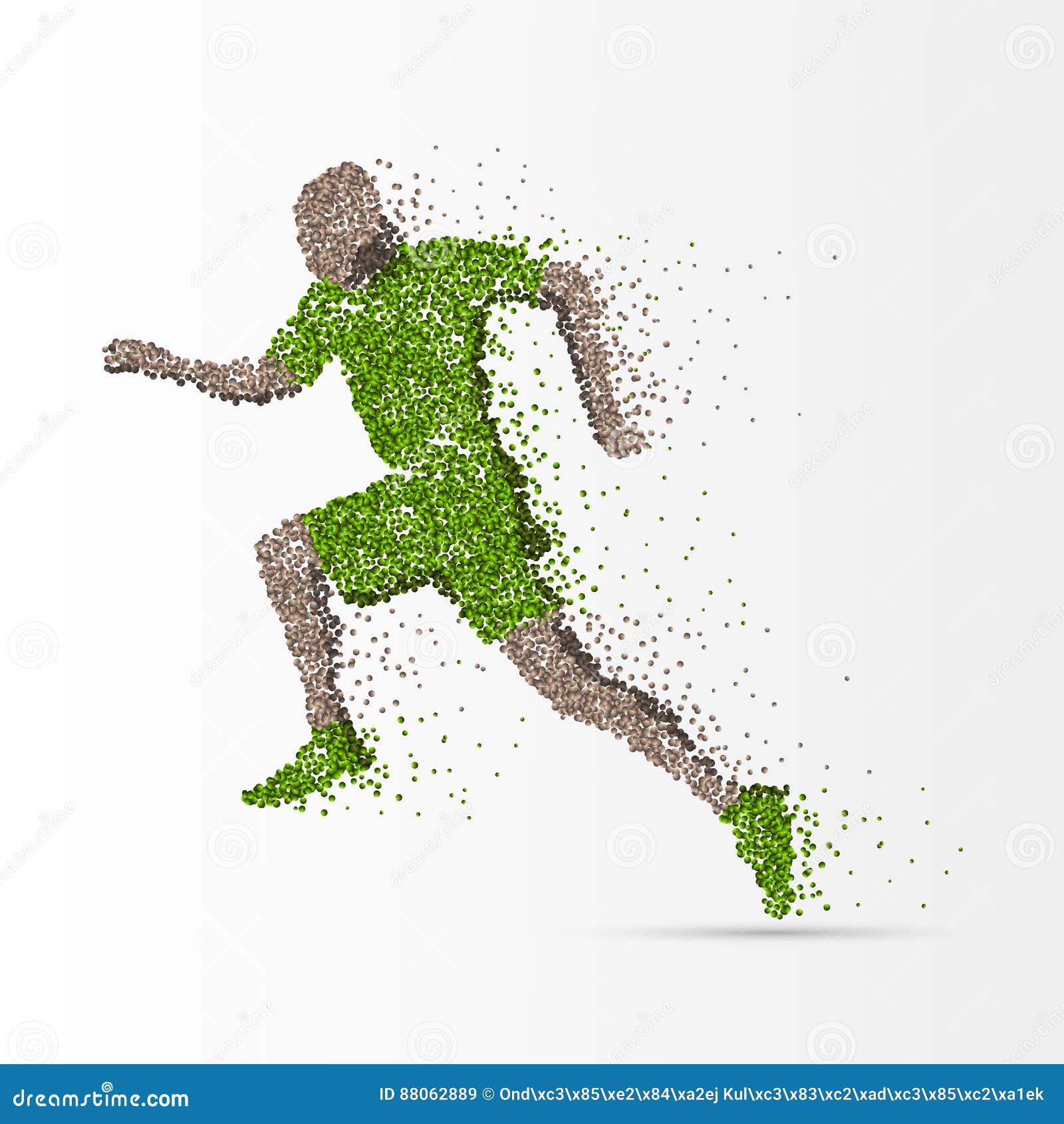 Running Man in Action. Creative Bubble Style Stock Vector ...