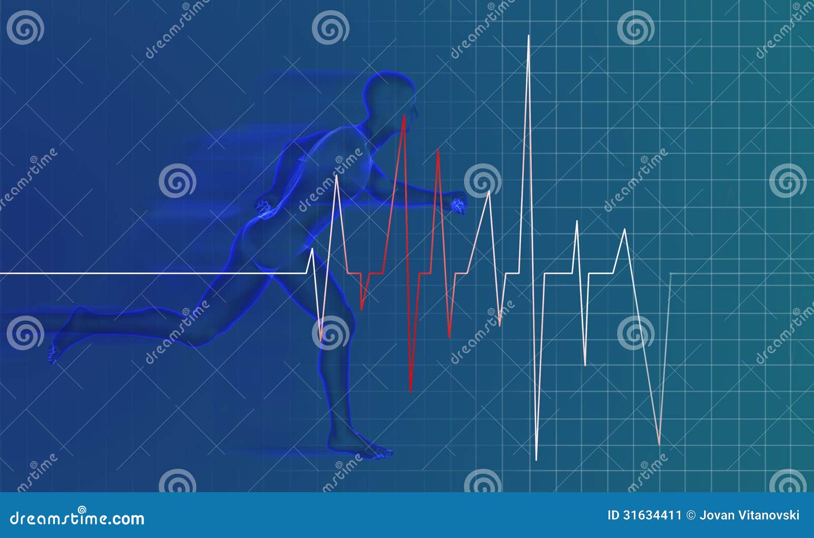 Anatomy Of Running Human Body, Muscles- 3D Rendering Royalty-Free Stock ...