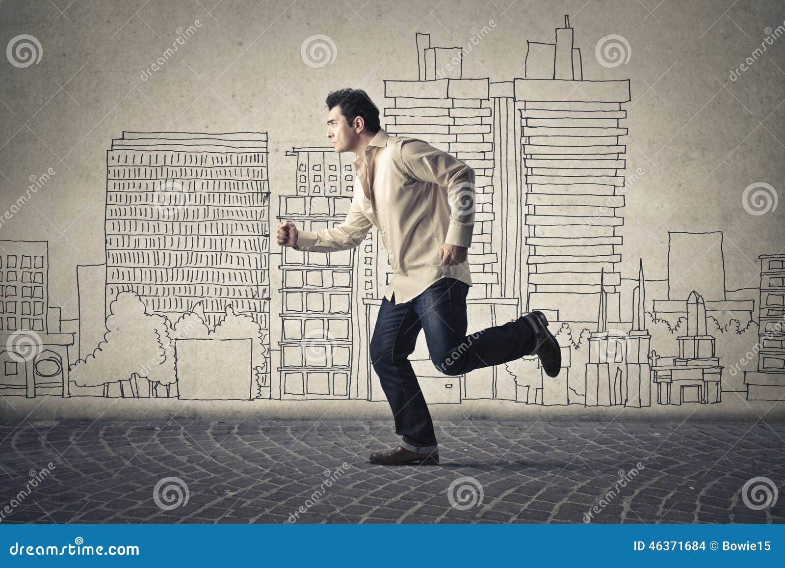Running man stock photo. Image of move, metropolis, stress - 46371684