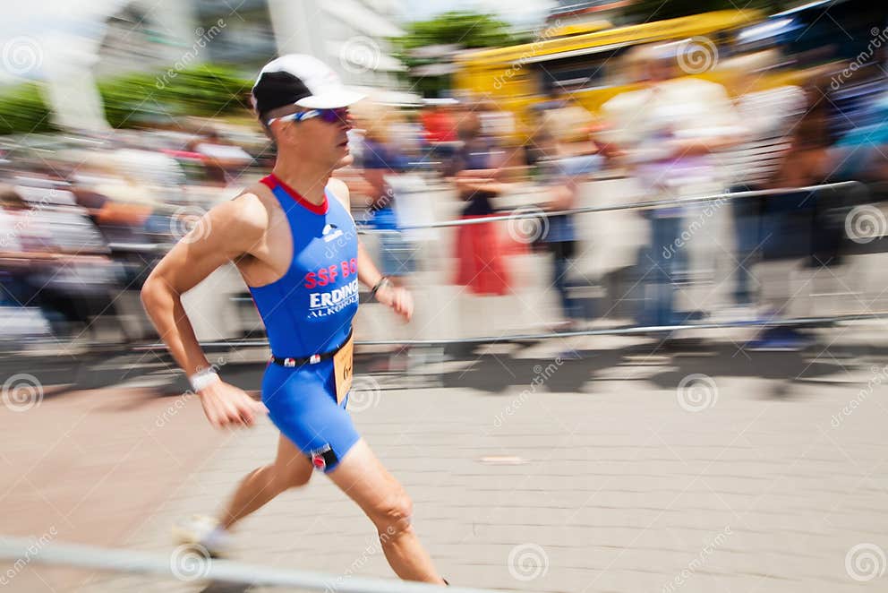 Running Man at Bonn Triathlon Editorial Stock Photo - Image of power ...