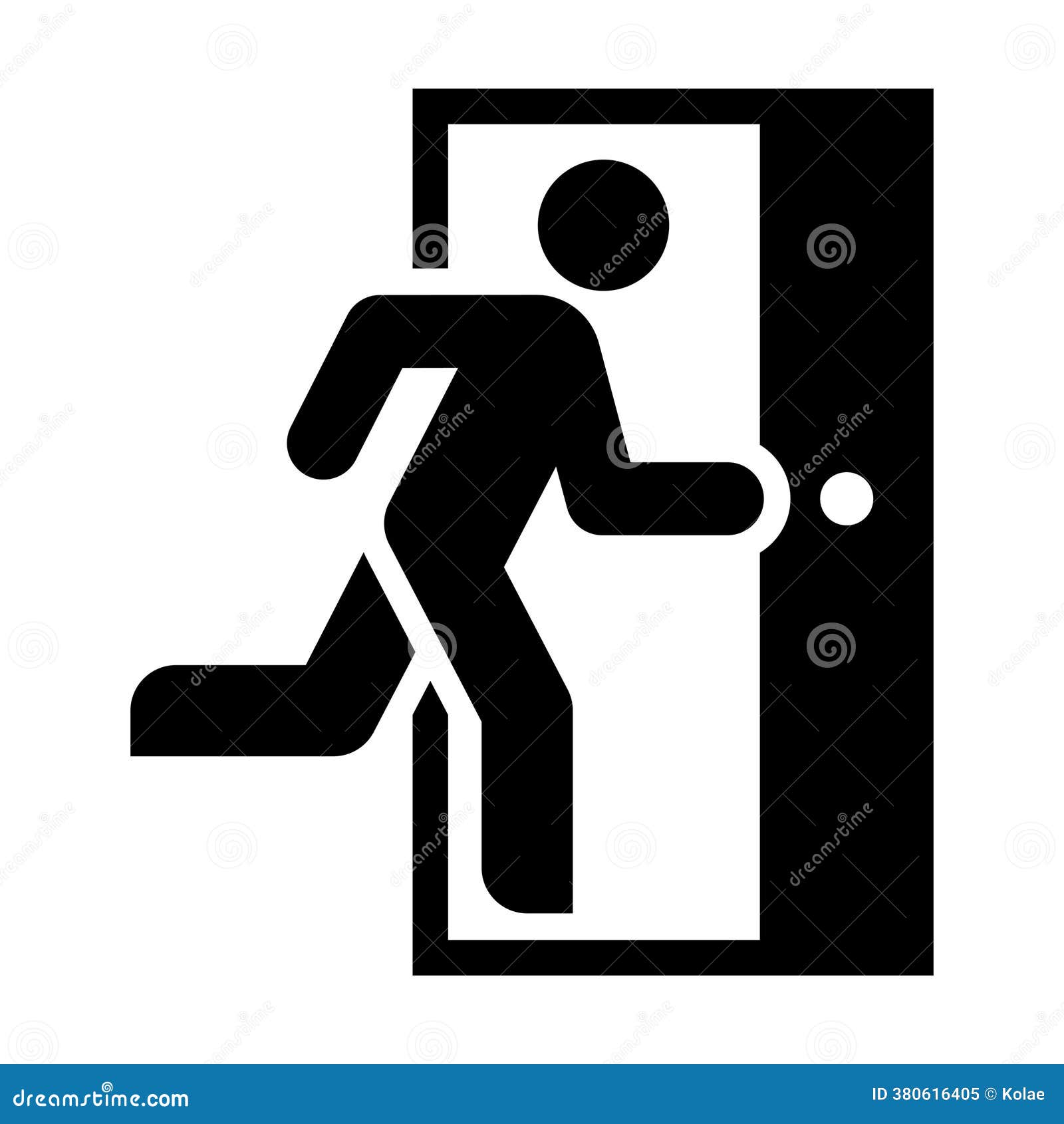 Exit Door In Enclosure Cartoon Flat Illustration | CartoonDealer.com ...