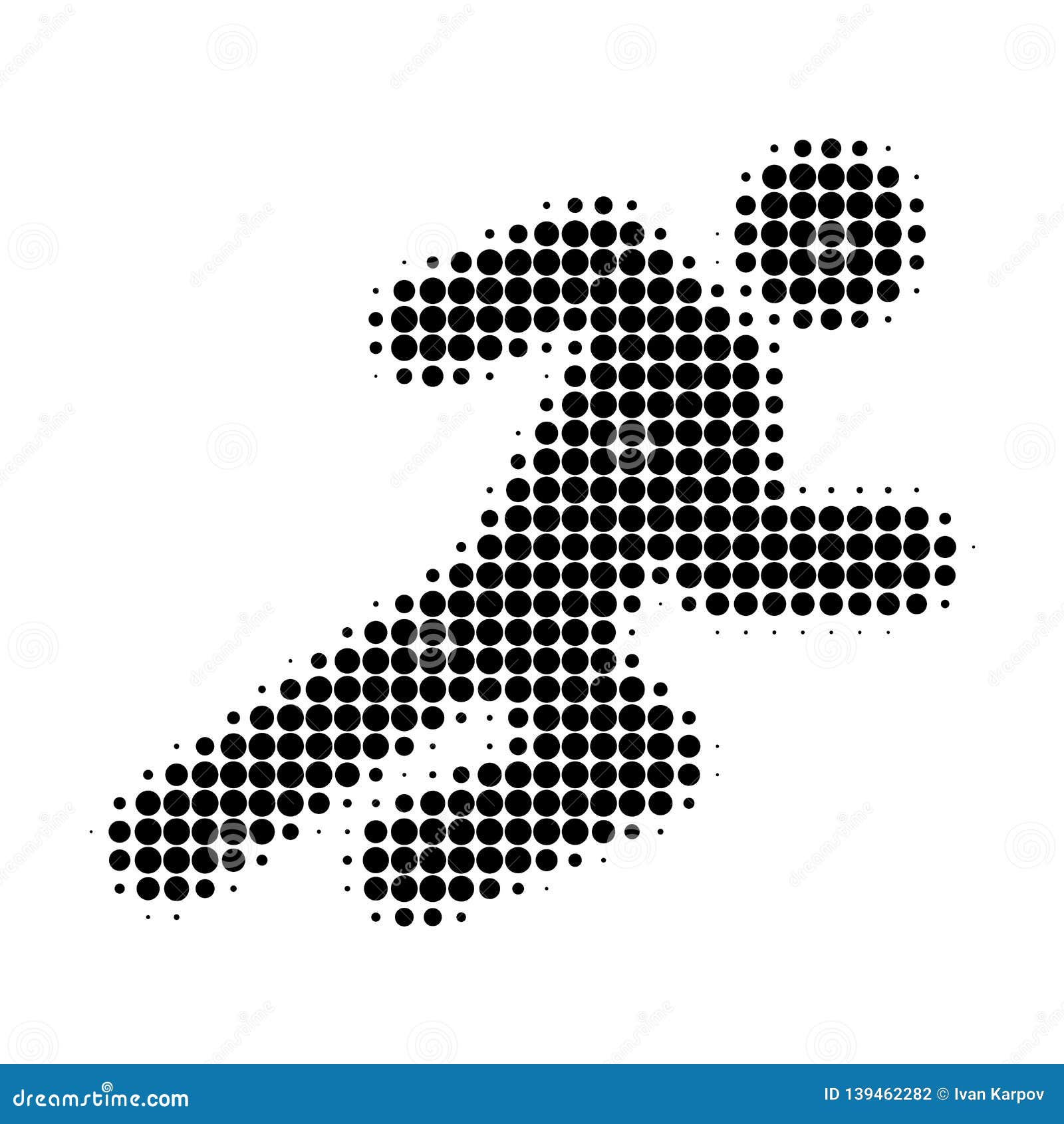 Running Man & Halftone Trail Vector Illustration | CartoonDealer.com ...