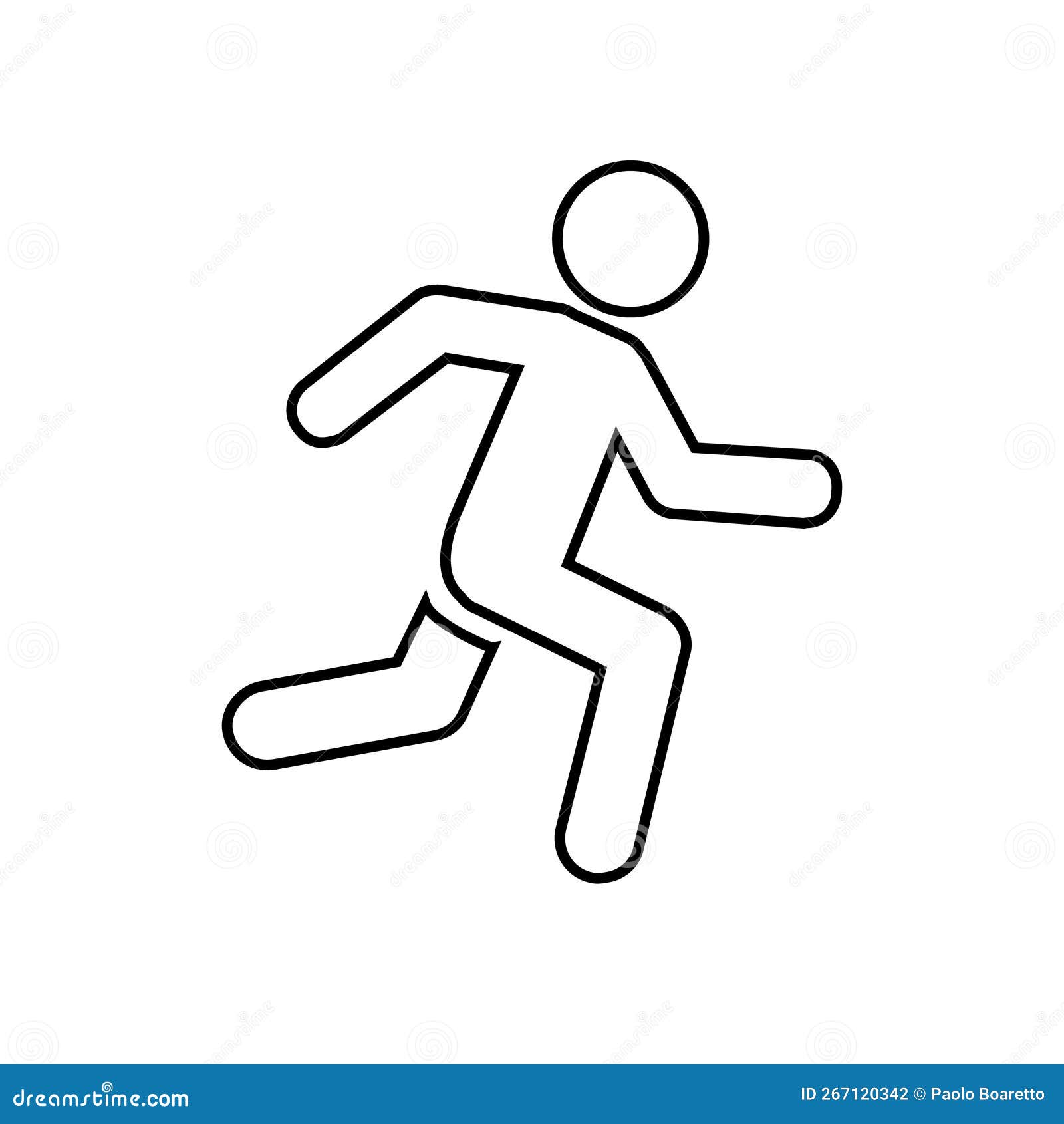 Running Man Icon. Exit Symbol Stock Illustration - Illustration of ...