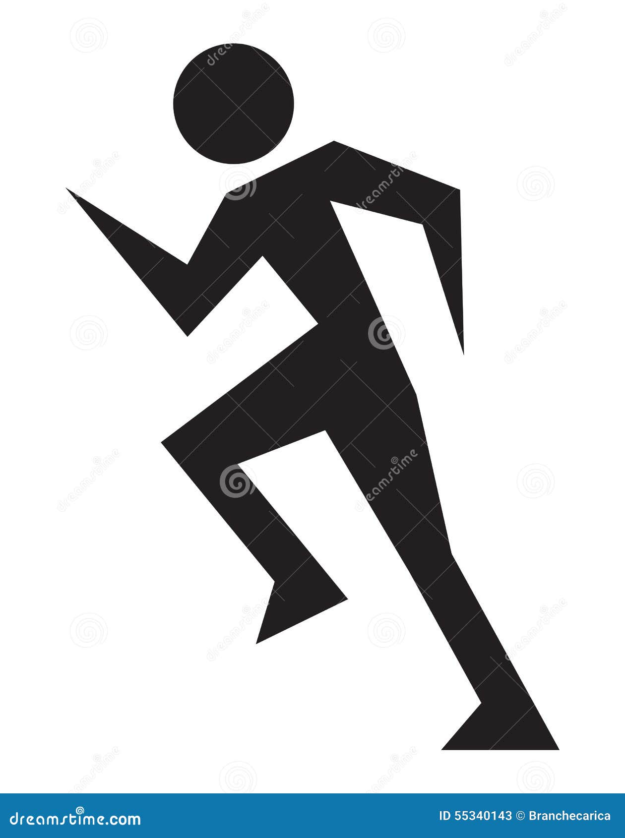 Running man icon stock illustration. Illustration of body - 55340143