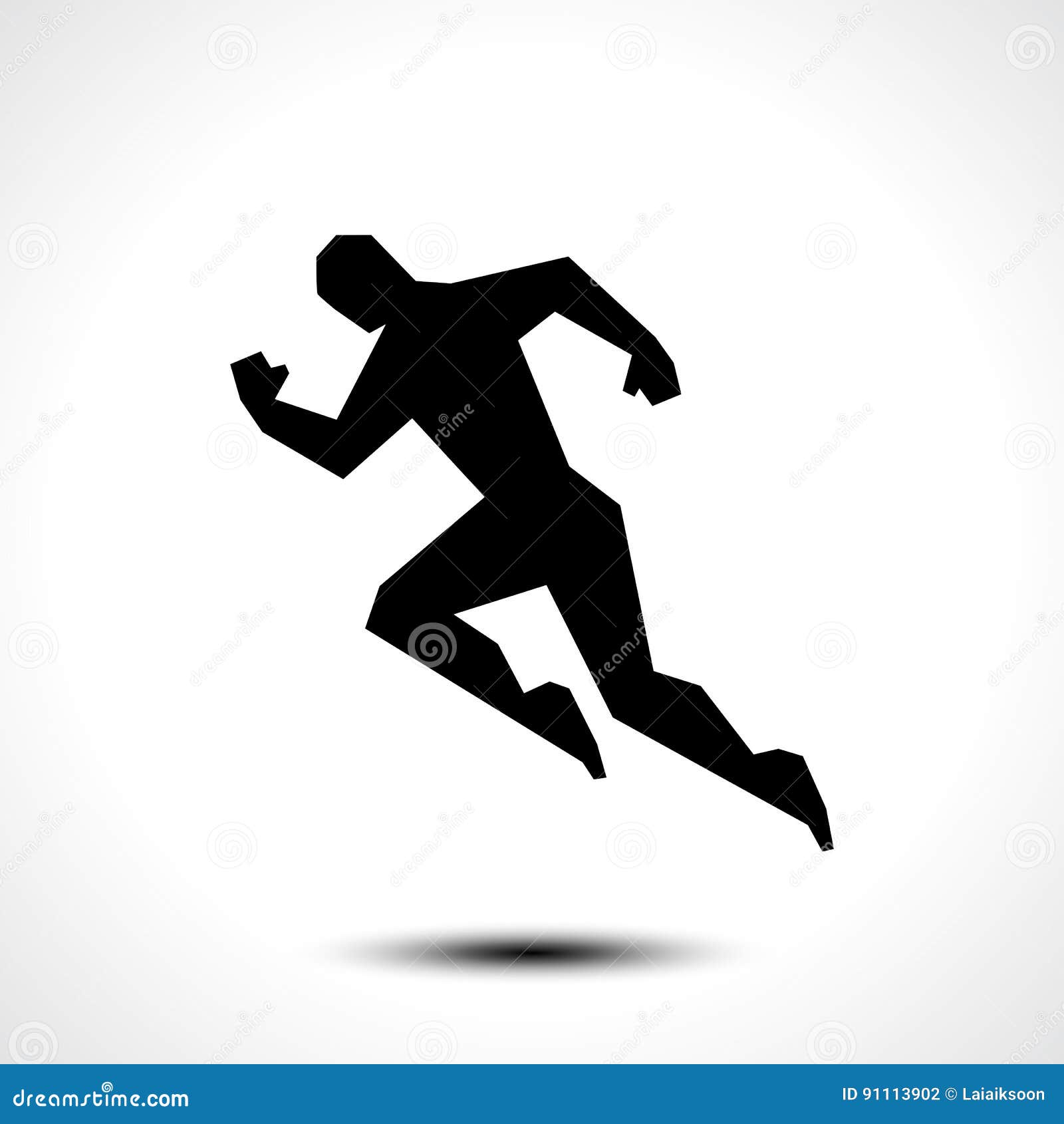 Running man icon stock vector. Illustration of sport - 91113902