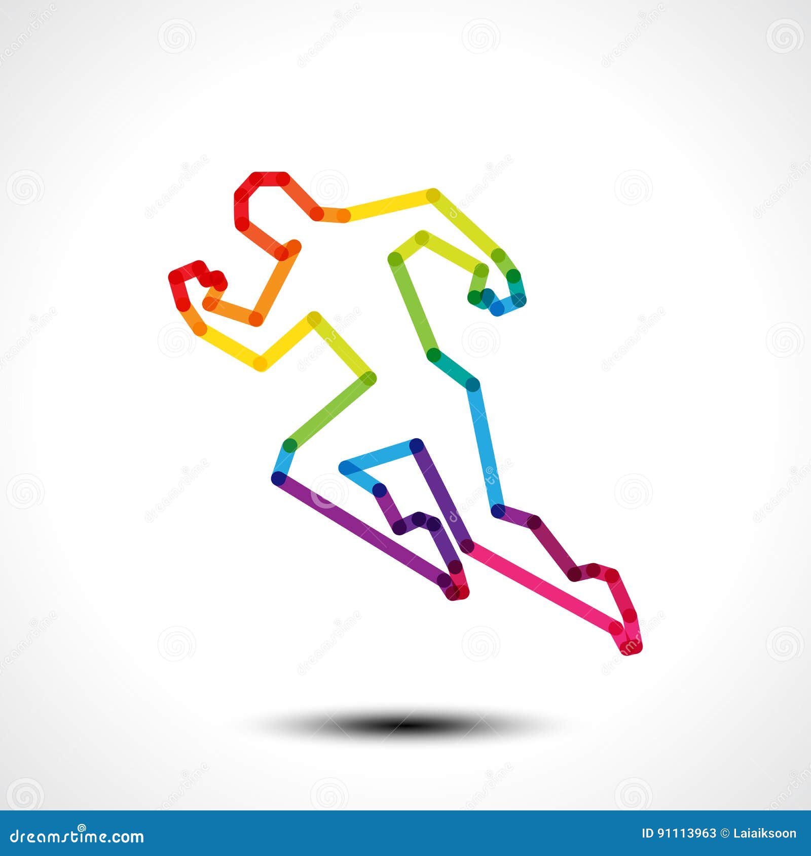 Running man icon stock vector. Illustration of fast, fitness - 91113963