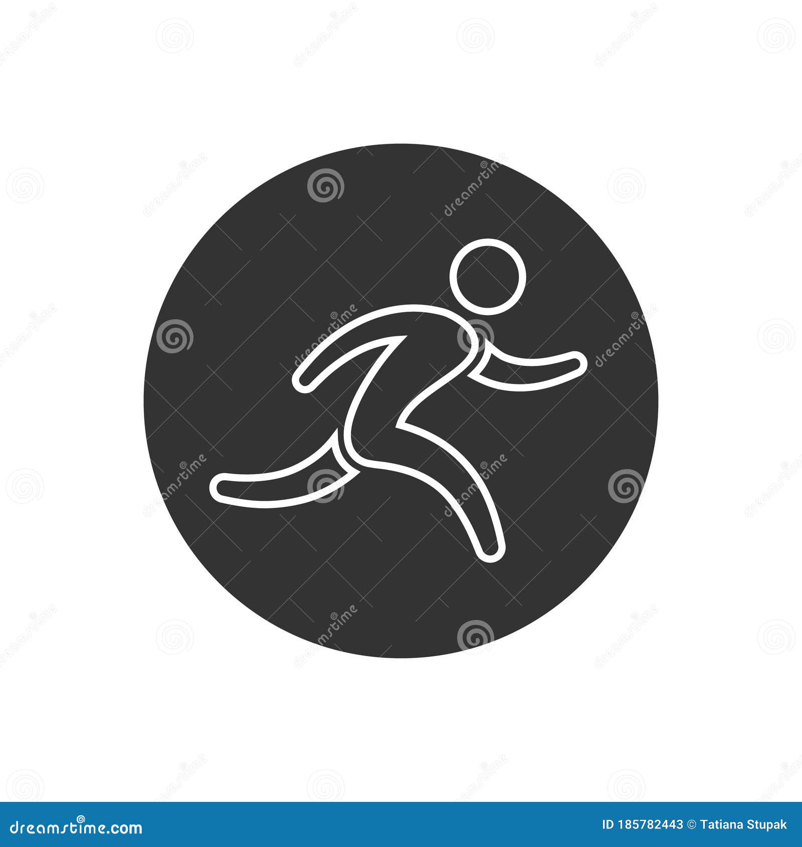 Running Man Icon, Vector Simple Run Symbol Stock Vector - Illustration ...