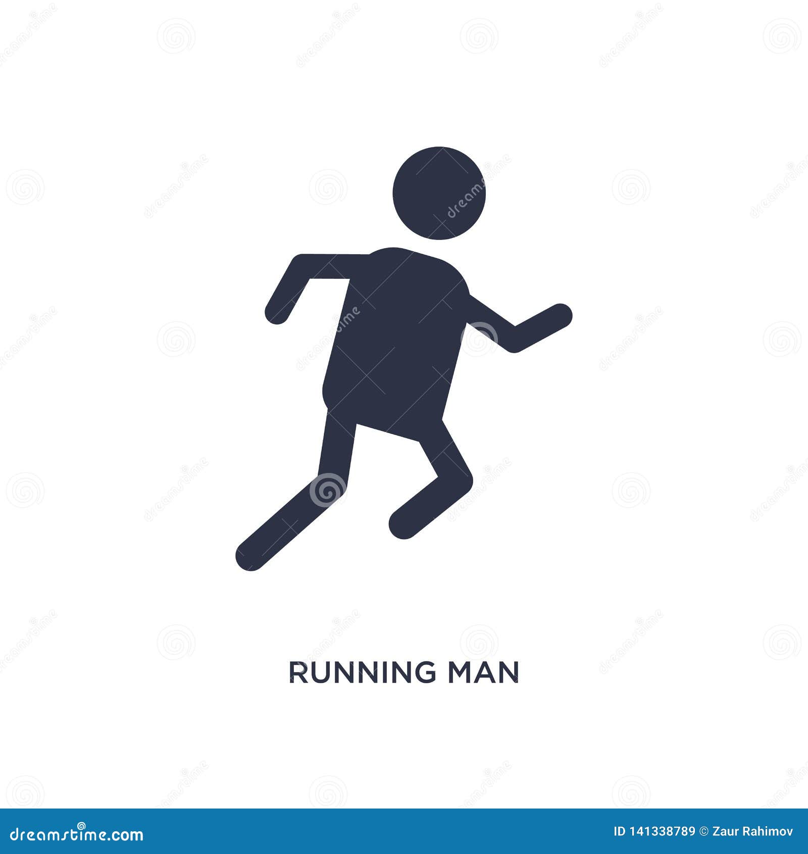 Running Man Icon on White Background. Simple Element Illustration from ...