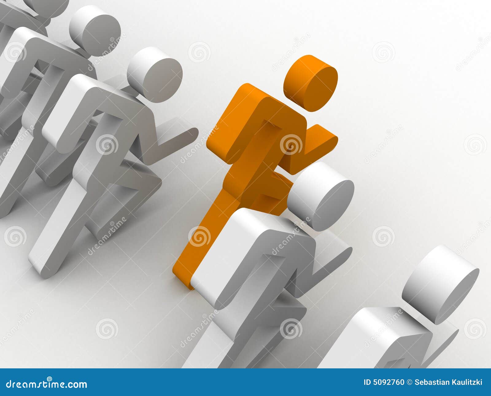 Gold Man Running On Arrow Vector Illustration | CartoonDealer.com #53868322